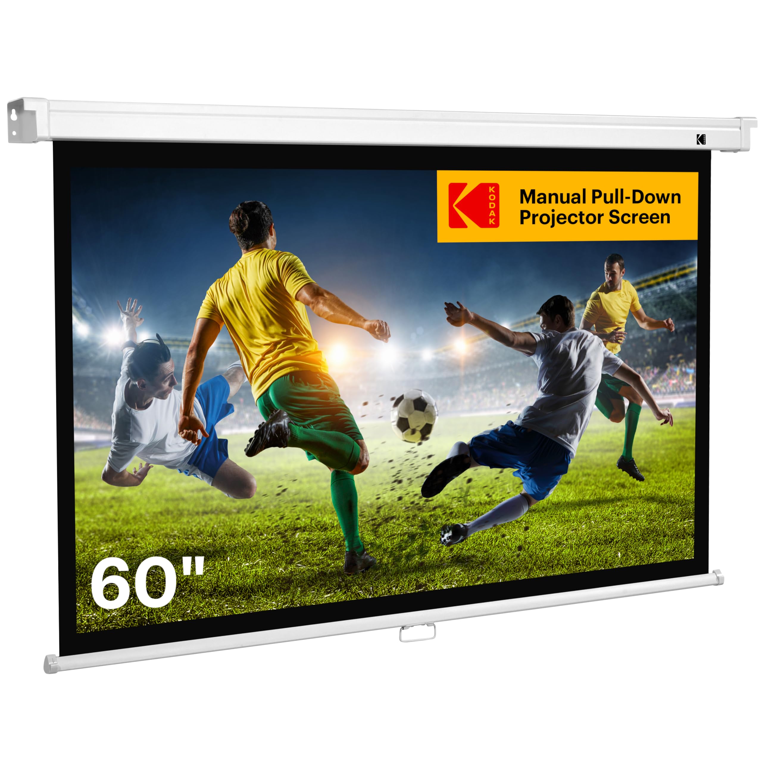 Amazon.com: KODAK Manual Pull-Down White Projector Screen 60" Inch ...