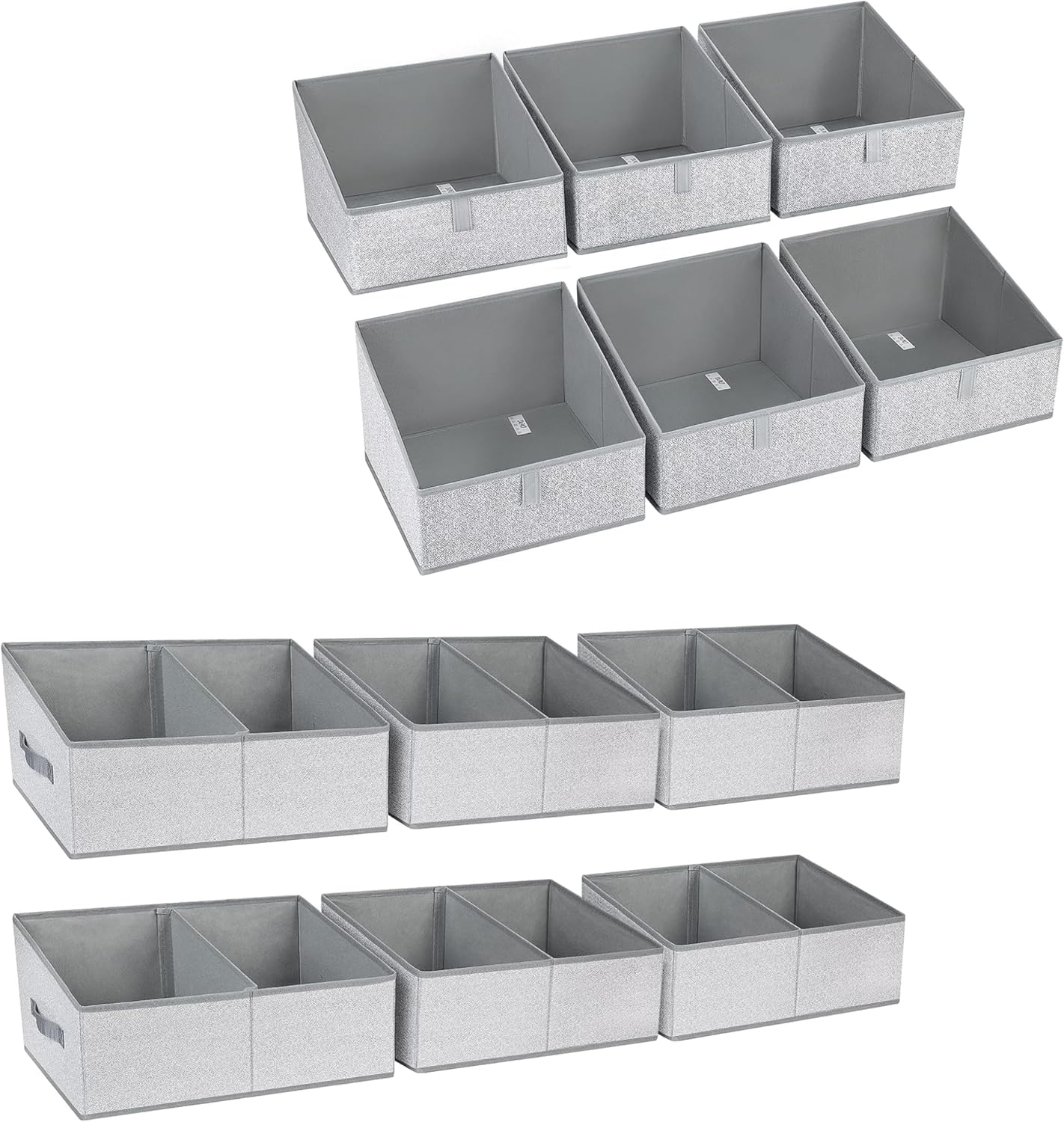 Amazon.com - DIMJ Bundle of 6 Pack Trapezoid Storage Bins Small & 6 ...