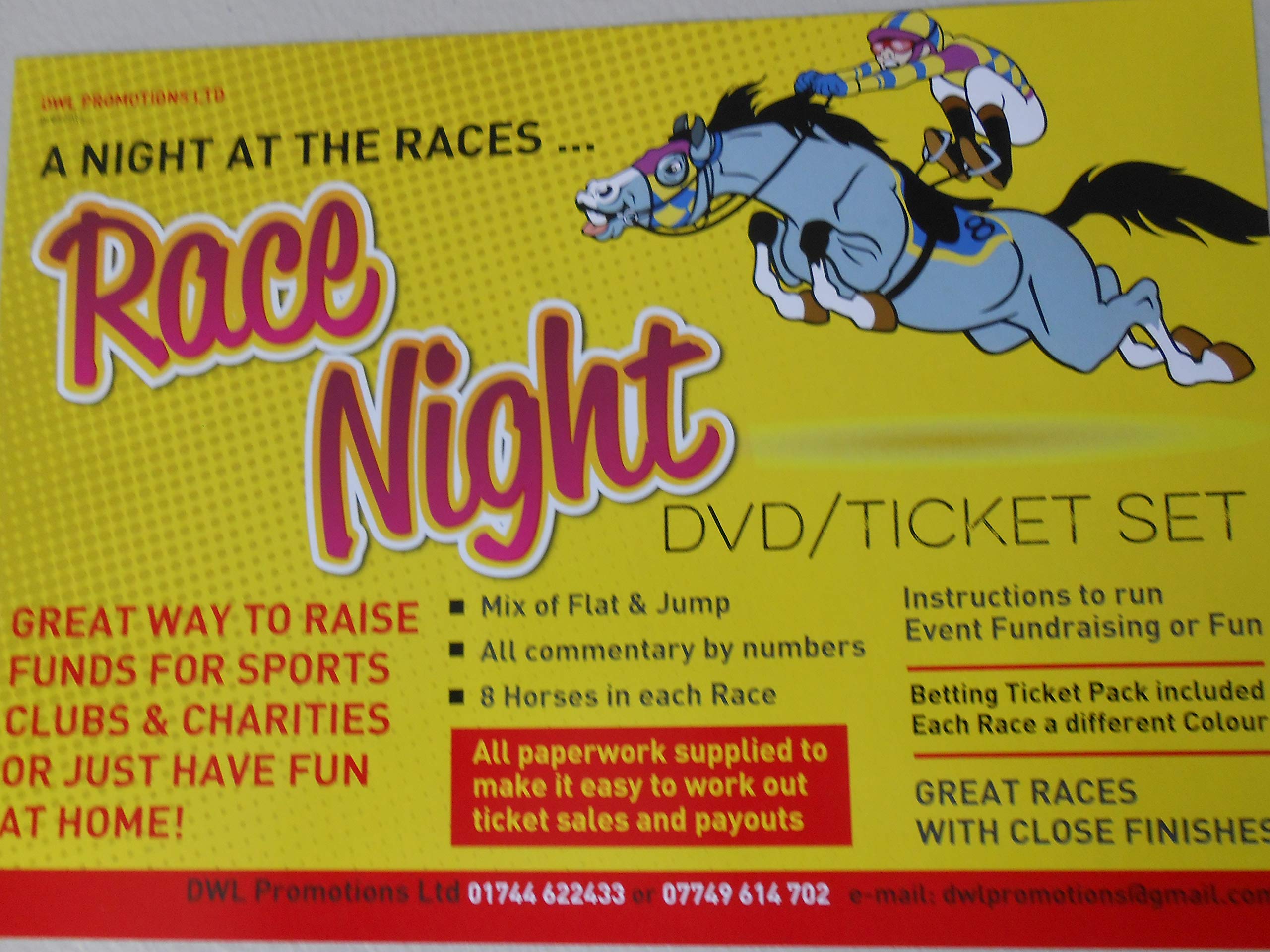 THE RACE NIGHT SET FOR FUNDRAISING OR FUN AT HOME- 10 UK RACES - 3 DOG ...