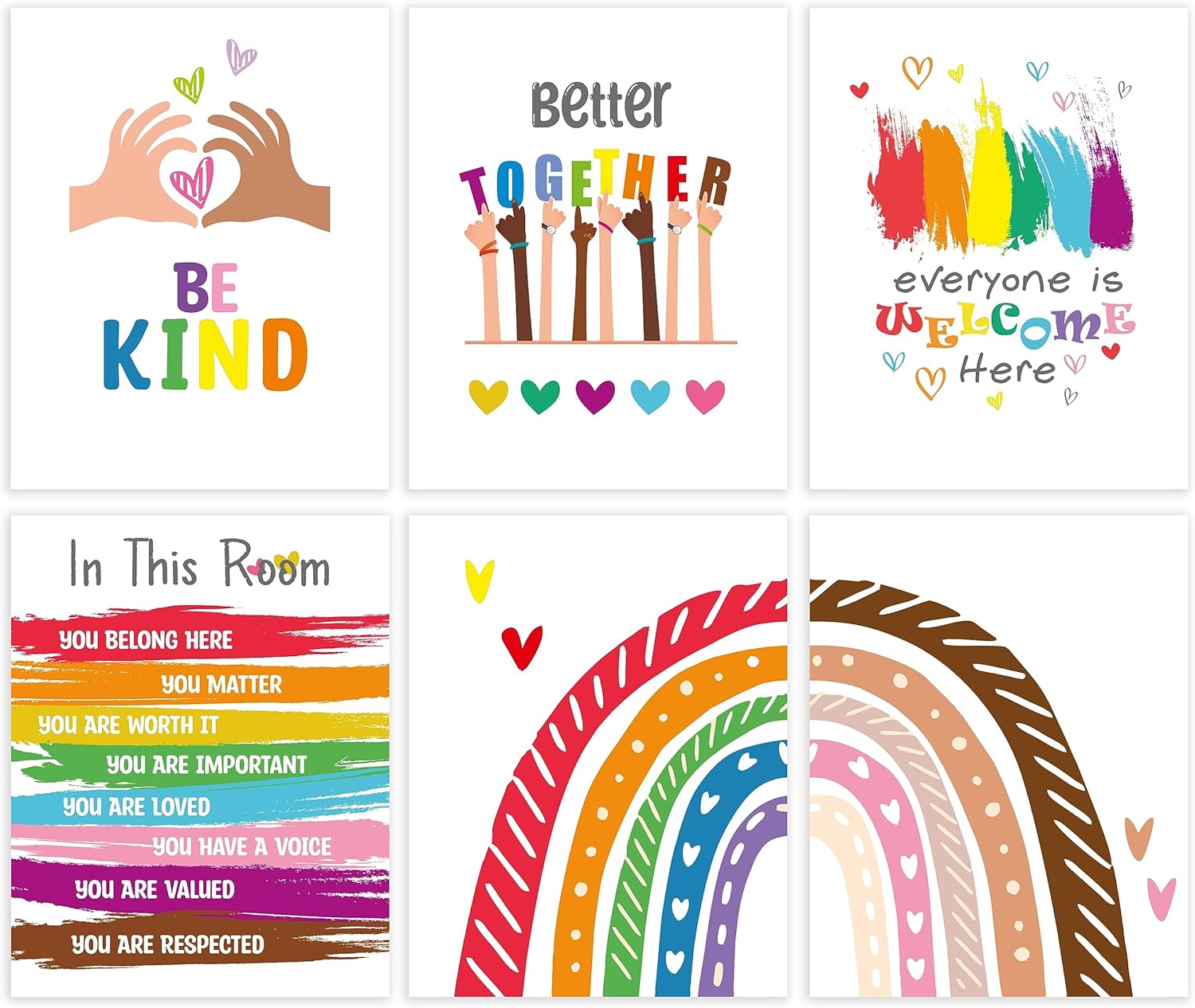 6 Rainbow Posters for Diversity Classroom - Australia | Ubuy