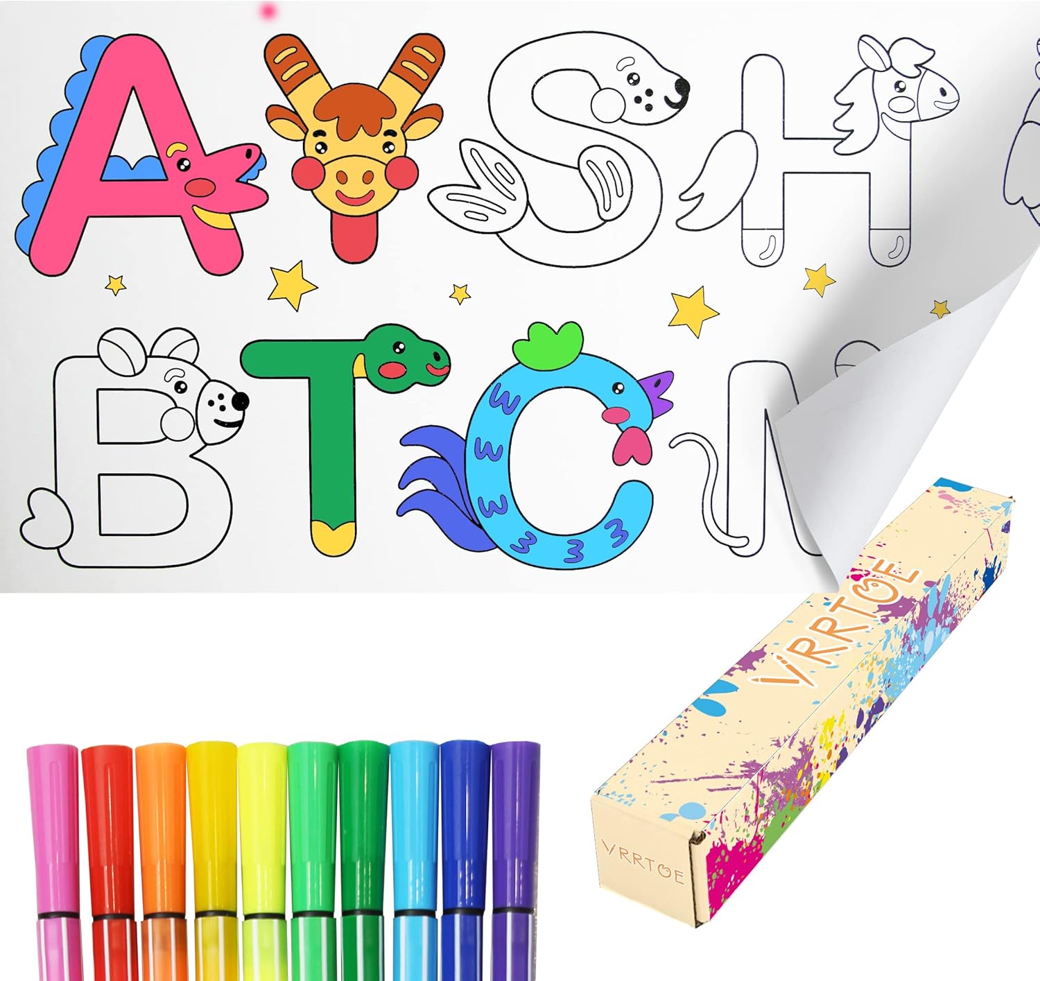 Amazon.com: Vrrtoe Children Drawing Roll Paper for Kids, 118 * 11.8 ...