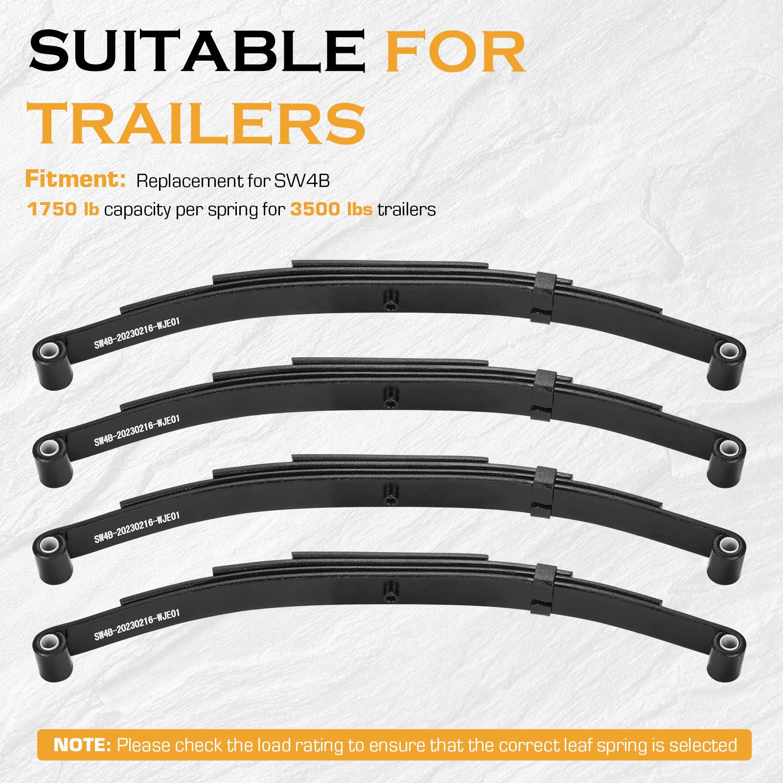 Chariot Pour Enfant New Trailer Leaf Spring - 4-Leaf Double Eye 1750 ...