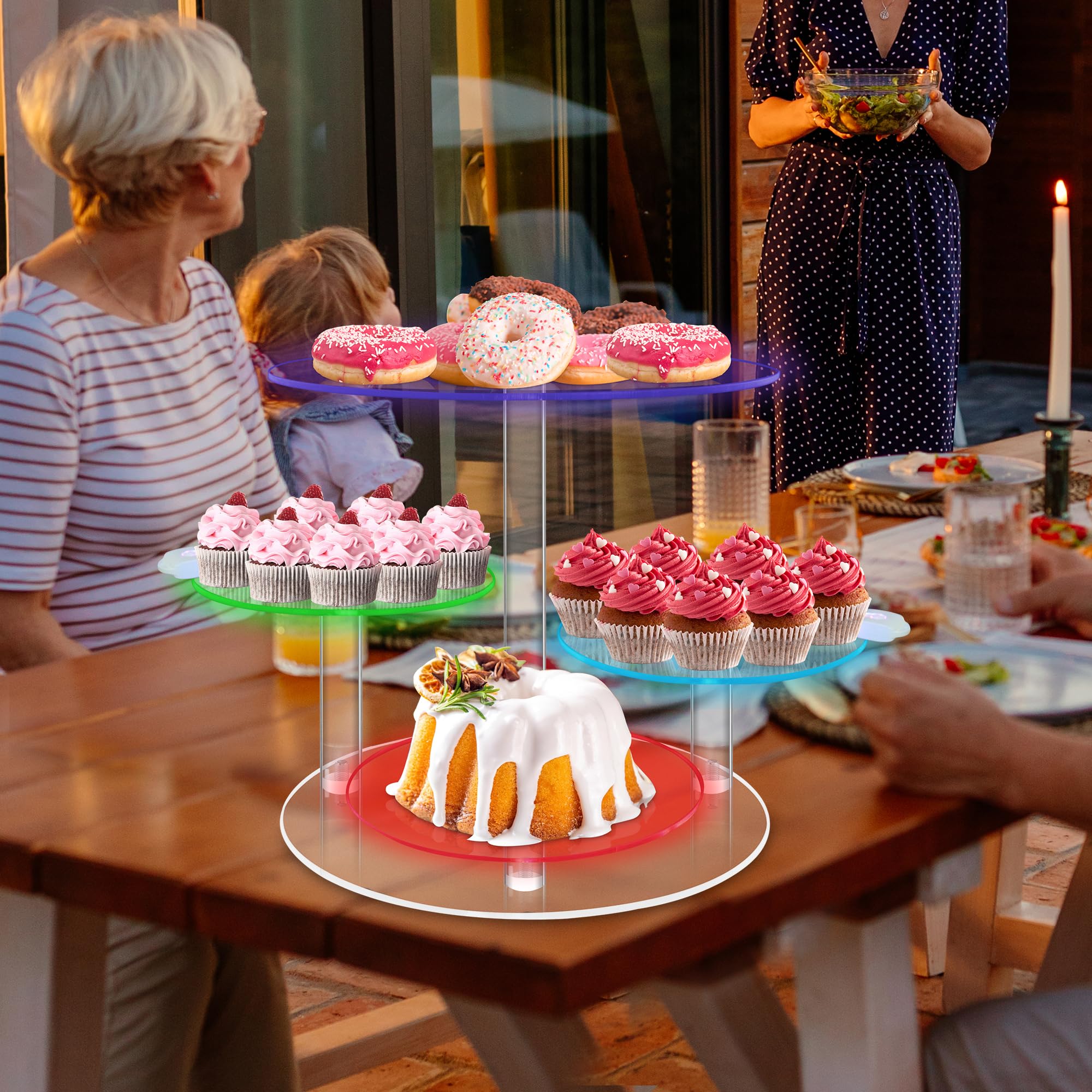 Lighted Cake Stands Colour Cake Stand Light Green Bouncy Castle