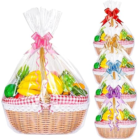 HCSSZ Large Hampers Bags with Pull Bows, 10 Pack 20.5 x 27.6 Inches ...