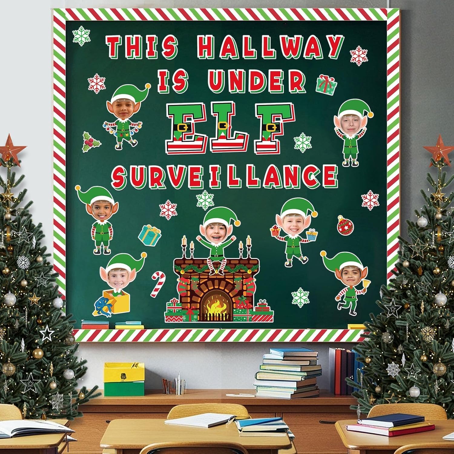 Amazon.com: Christmas Bulletin Board Decorations Set, 105 Pcs Eif ...