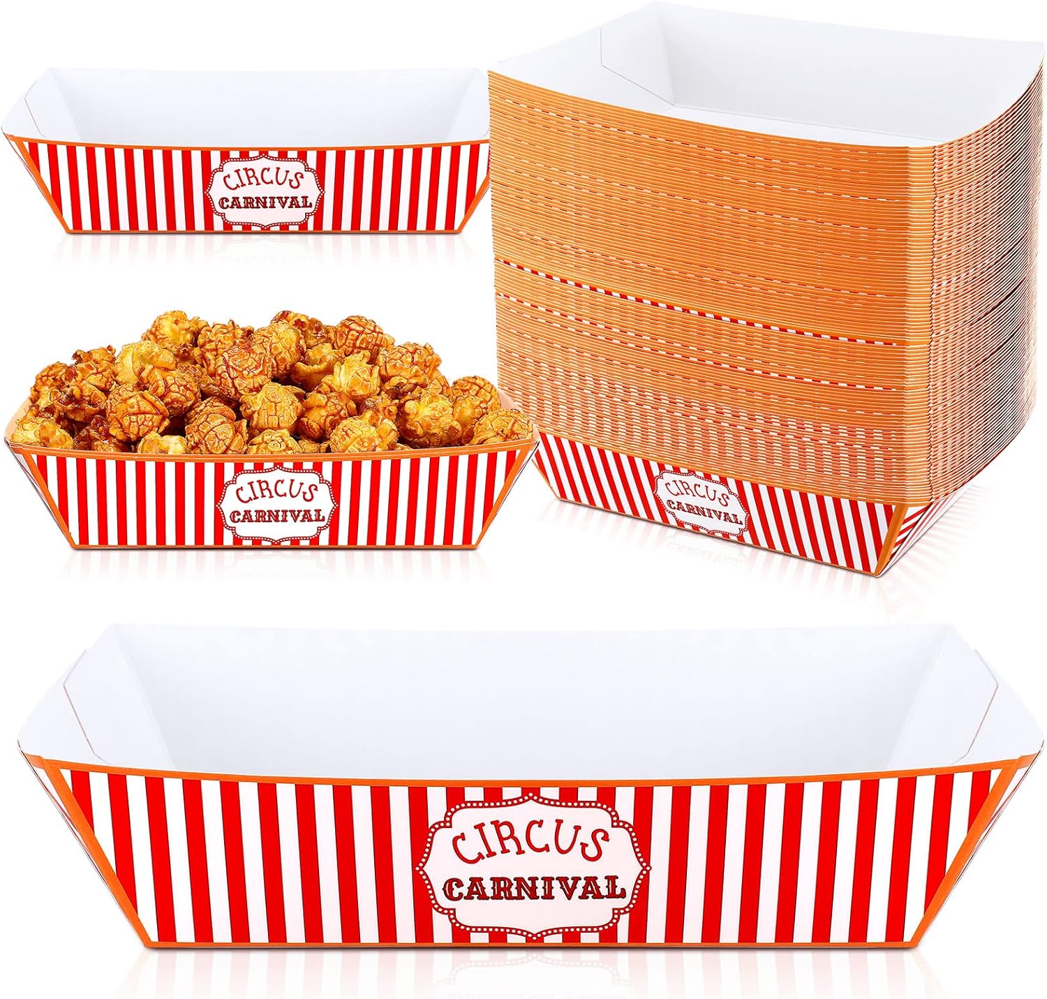 Amazon.com: 100 Carnival Party Food Trays Carnival Party Supplies ...