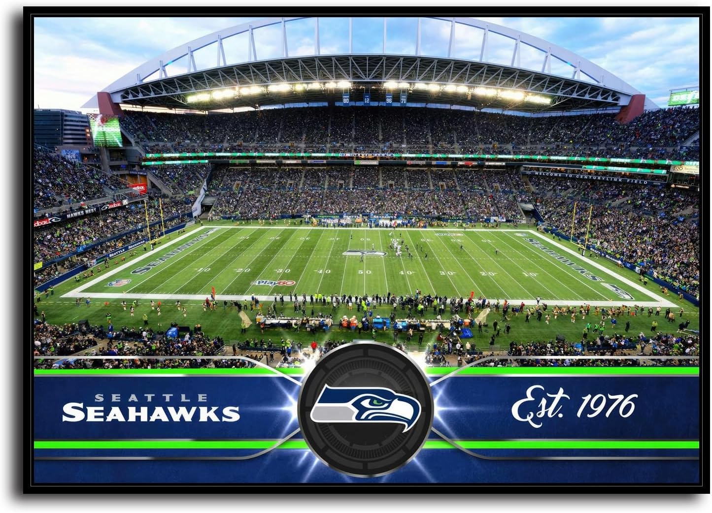Amazon.com: Seattle City Seahawks American Football Poster Sports ...
