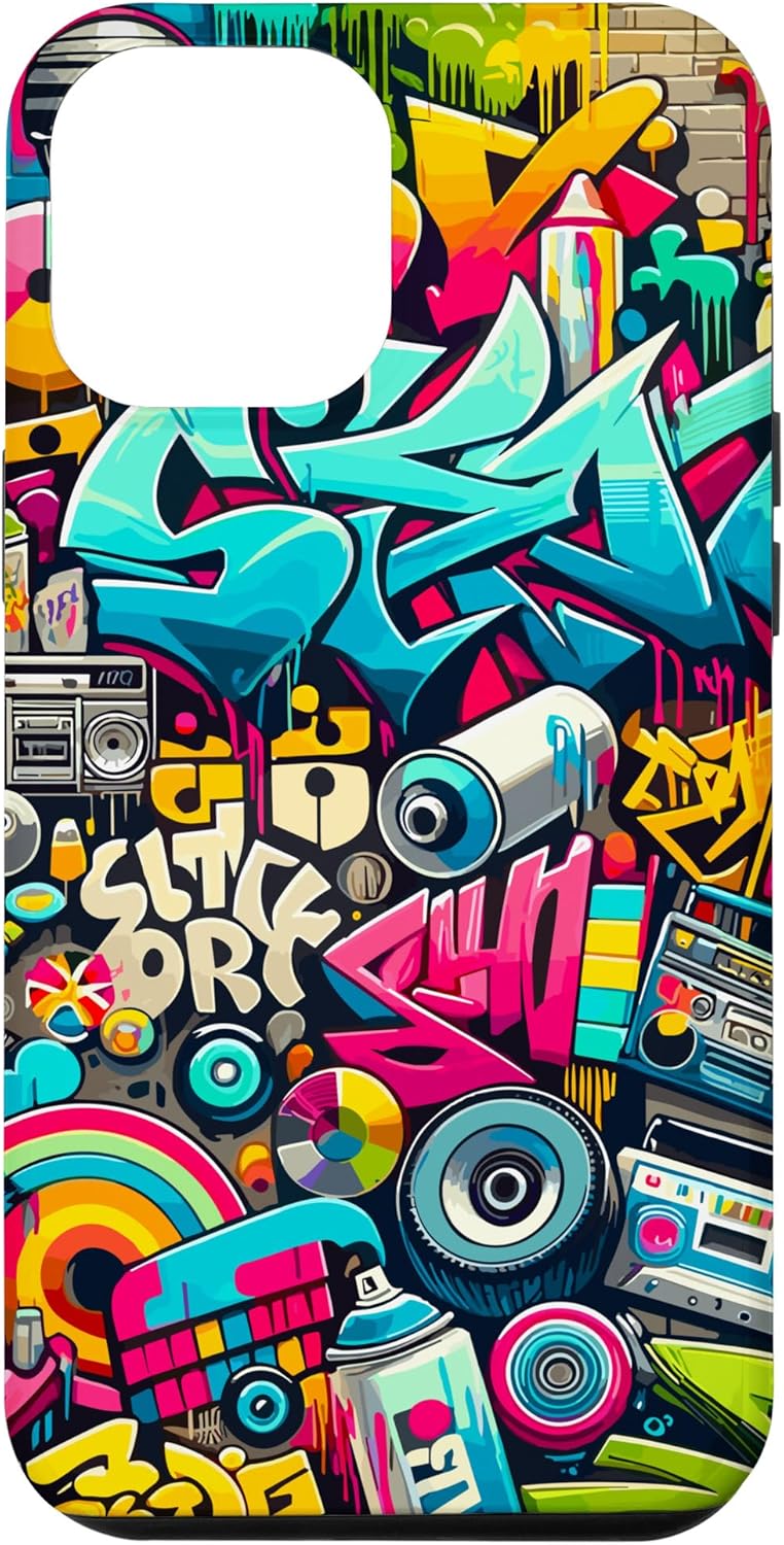 Amazon.com: iPhone 15 Plus Graffiti Street Colorful Art Urban hip hop ...