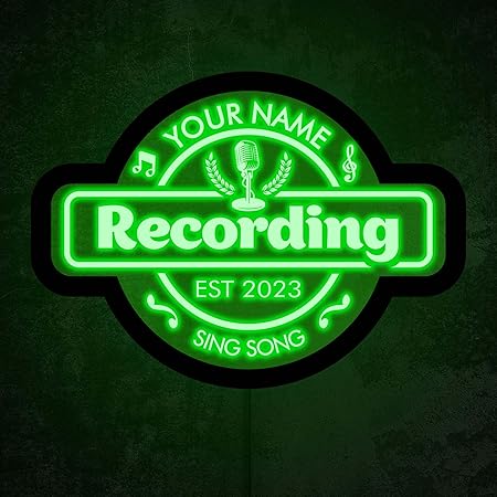 Amazon.com : Custom Recording Neon Sign, Recording LED, Recording ...