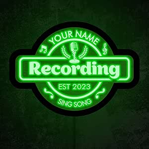 zouwii Custom Recording Neon Sign, Recording LED, Recording Studio Sign ...