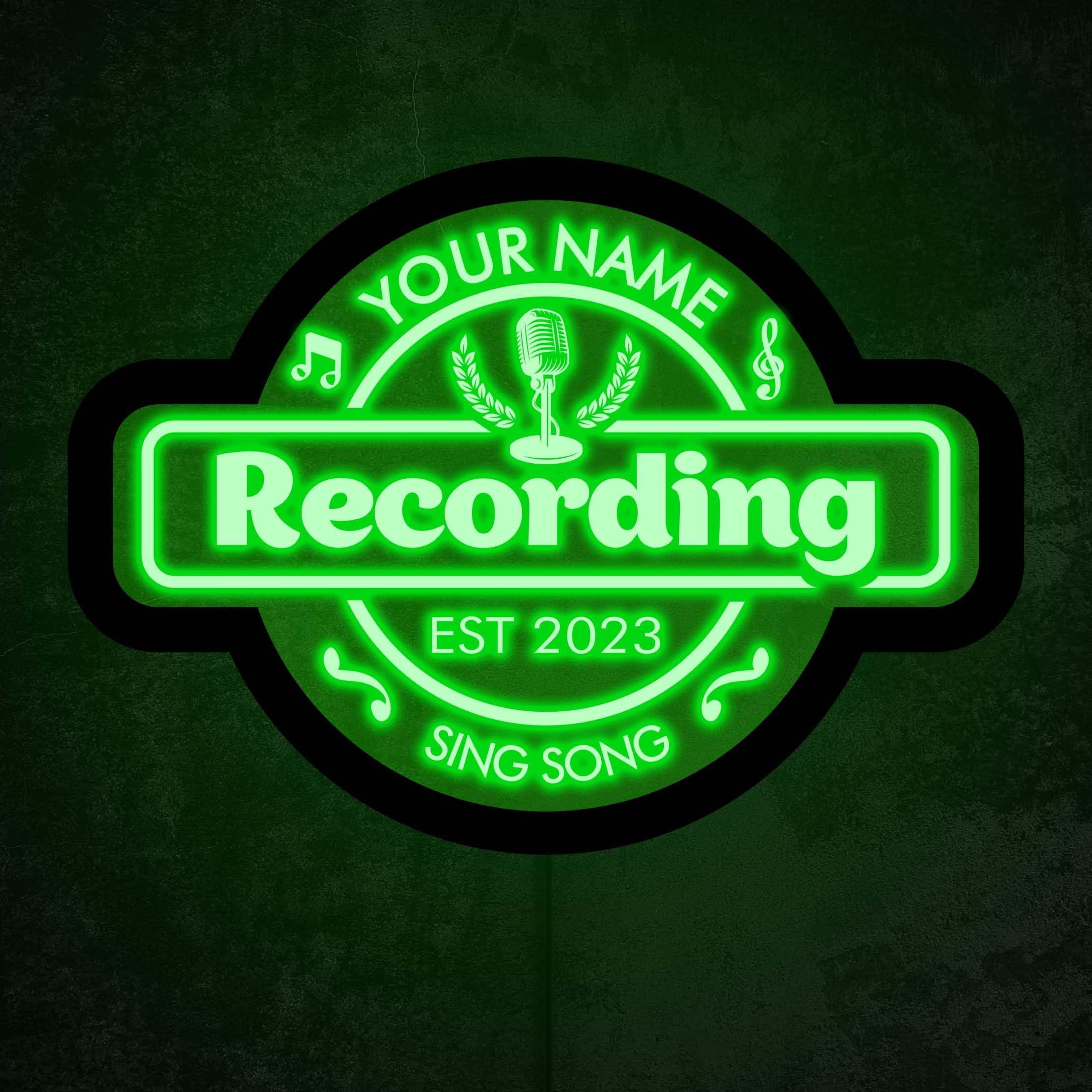Amazon.com : Custom Recording Neon Sign, Recording LED, Recording ...
