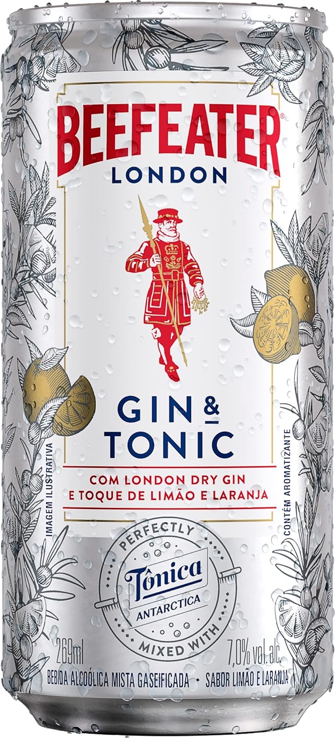 Drink Pronto Beefeater Gin e Tônica Antarctica 269ml Lata | Amazon.com.br