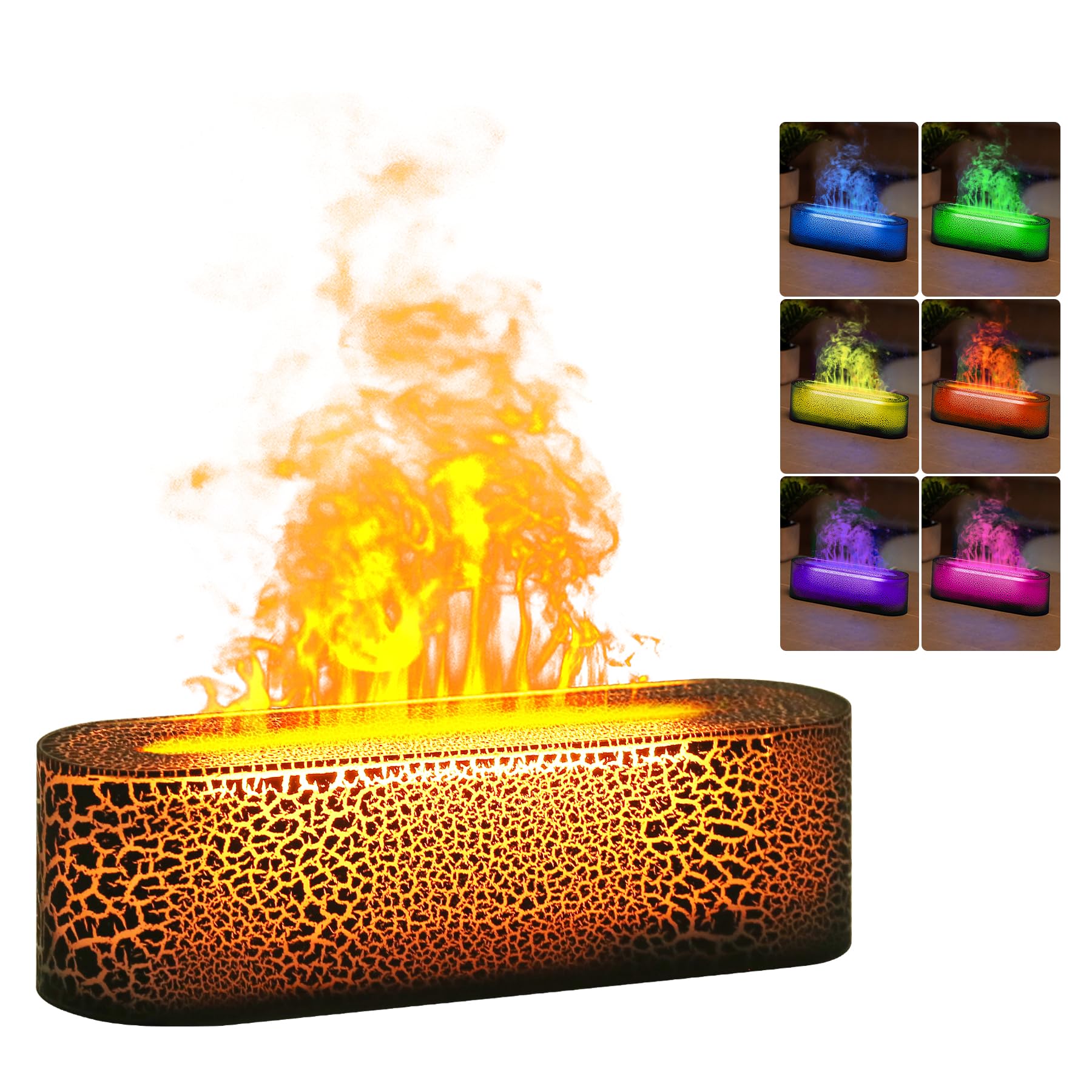 Amazon.com: Essential Oil Diffusers, 150ml Flame Diffuser Humidifier ...