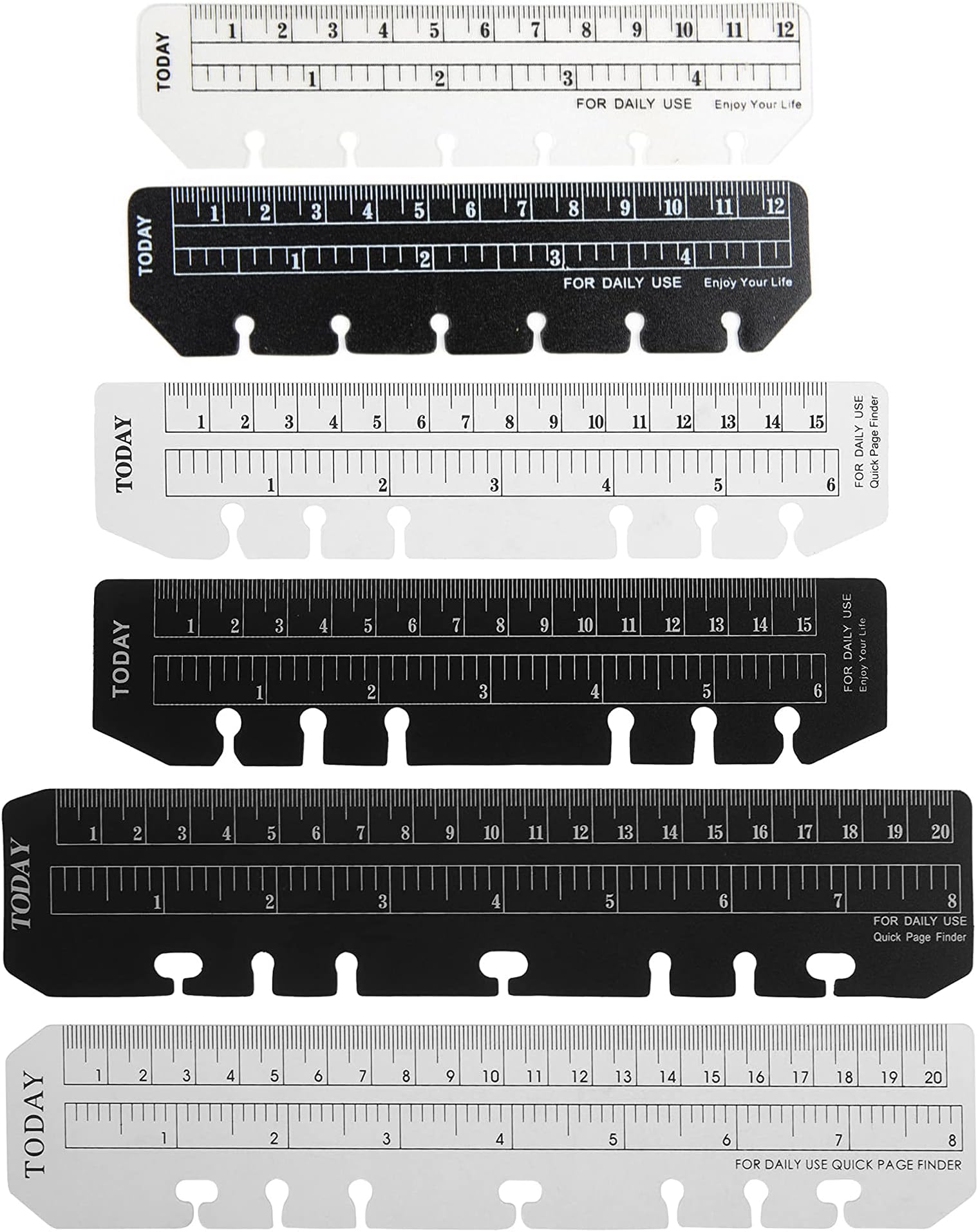 Amazon.com : Chris.W 2Pcs Black/Clear Plastic Page Marker Pouch ...