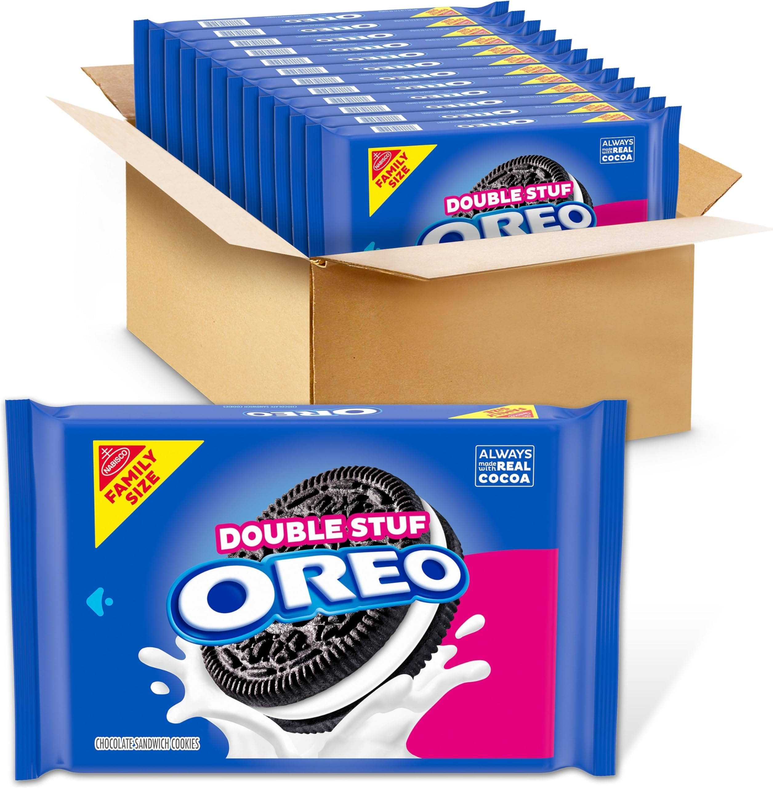 Amazon.com: OREO Chocolate Creme Chocolate Sandwich Cookies, Family ...