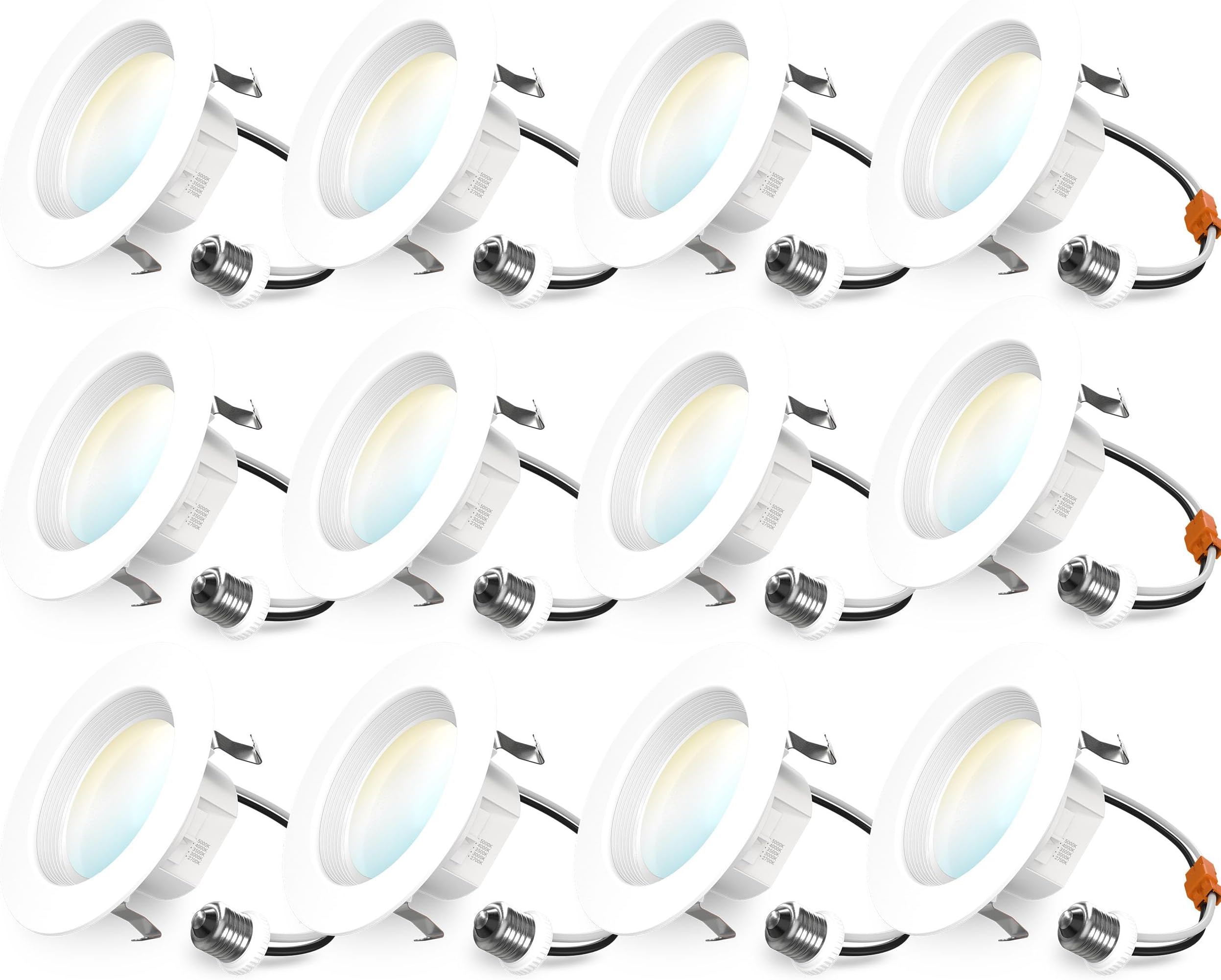ECOELER 4Inch 5CCT LED Recessed Lighting, Dimmable Can Lights with ...