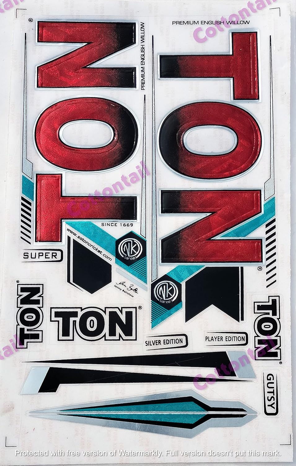 Buy COTTONTAIL | 3D Super Edition | English Willow | Embossed Cricket ...