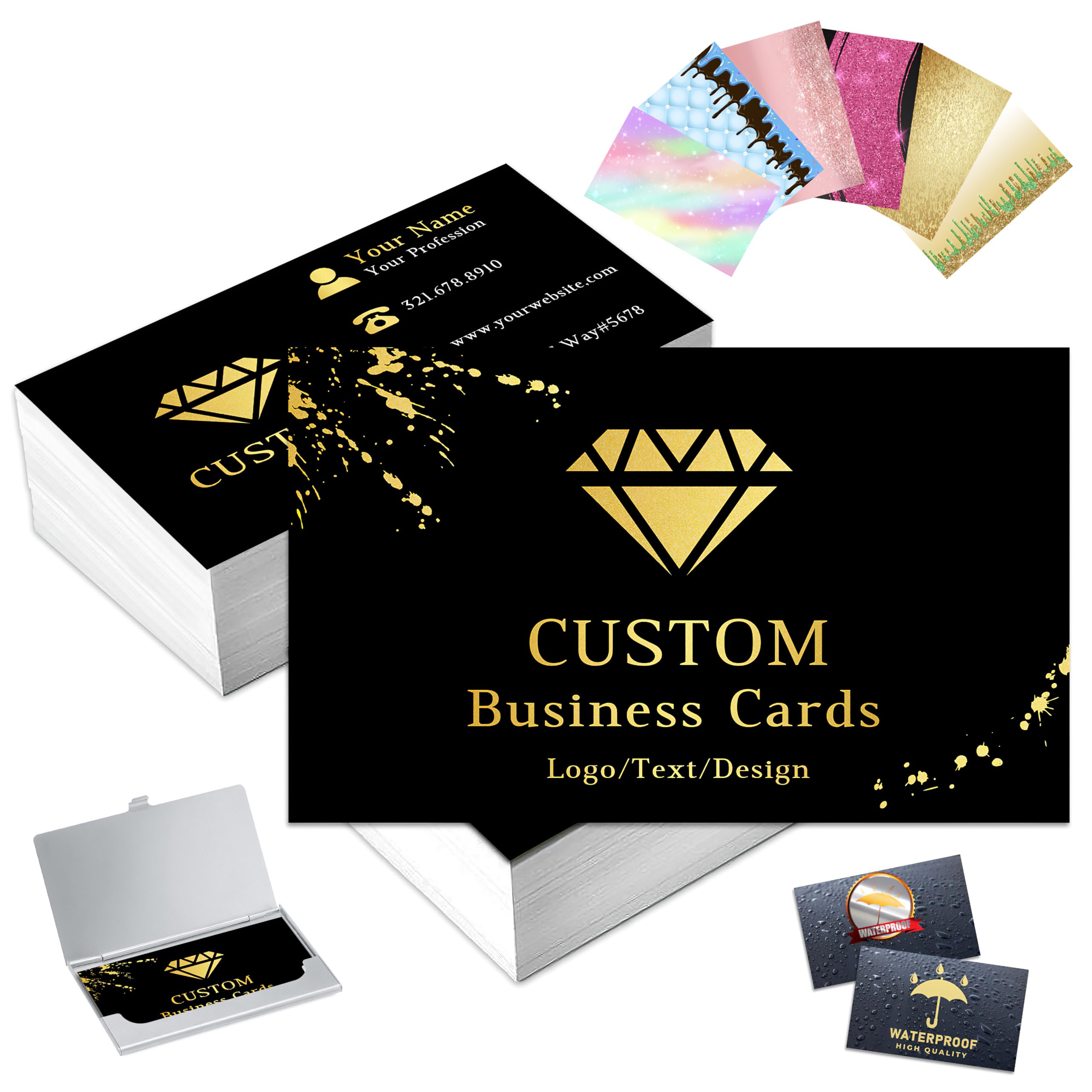 Amazon.com : Generic Custom Business Card Personalized with Logo 1000 ...