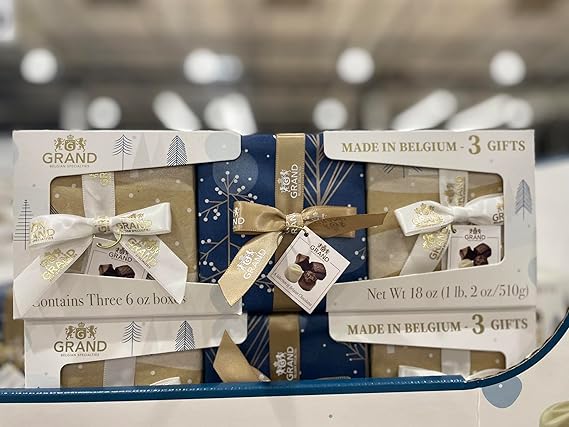 Amazon.com: Grand Belgian Specialties Belgian Chocolates, 3 Gift Boxes ...