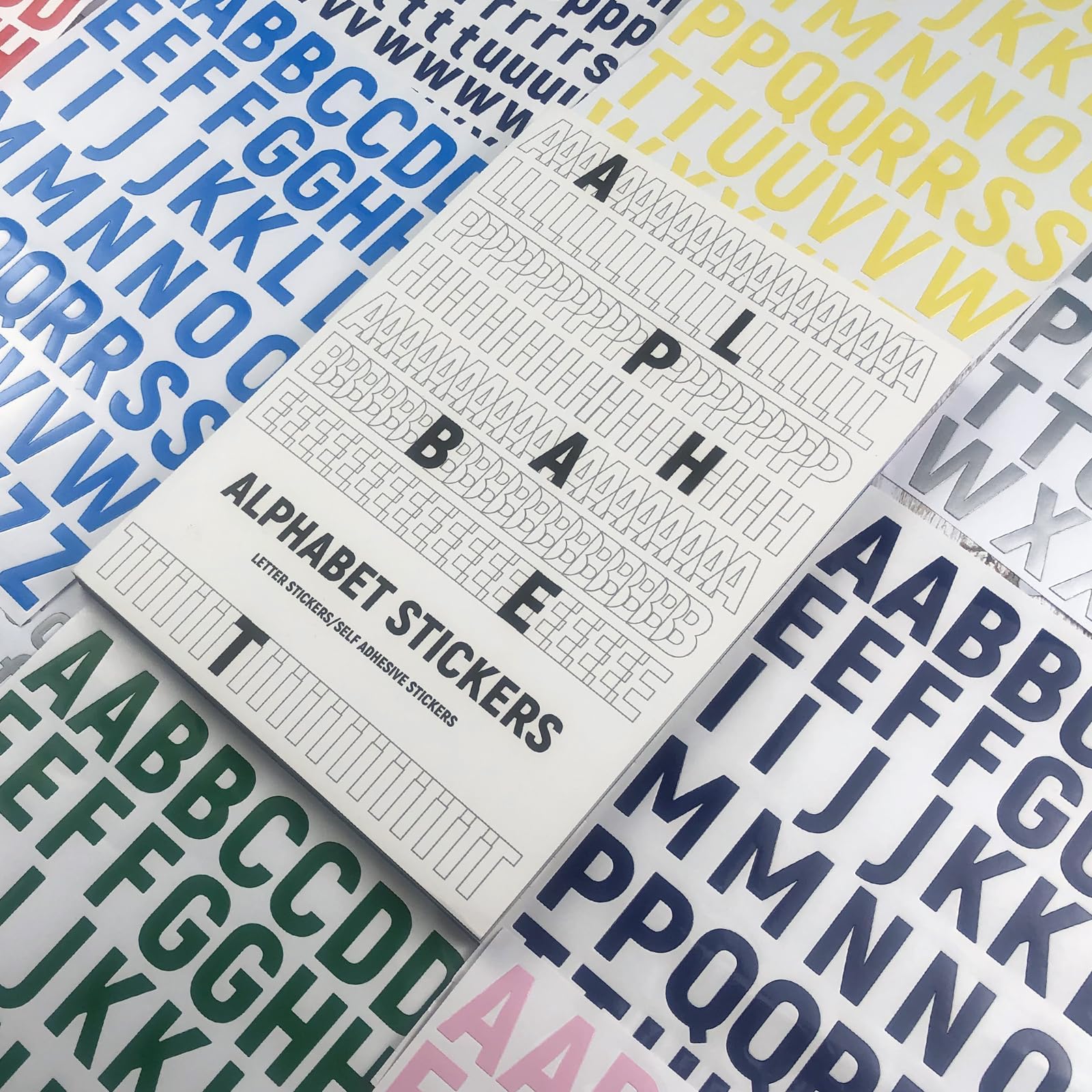 Amazon.com: 10 Sheets Alphabet Stickers, 12 Colors Self-Adhesive Number ...