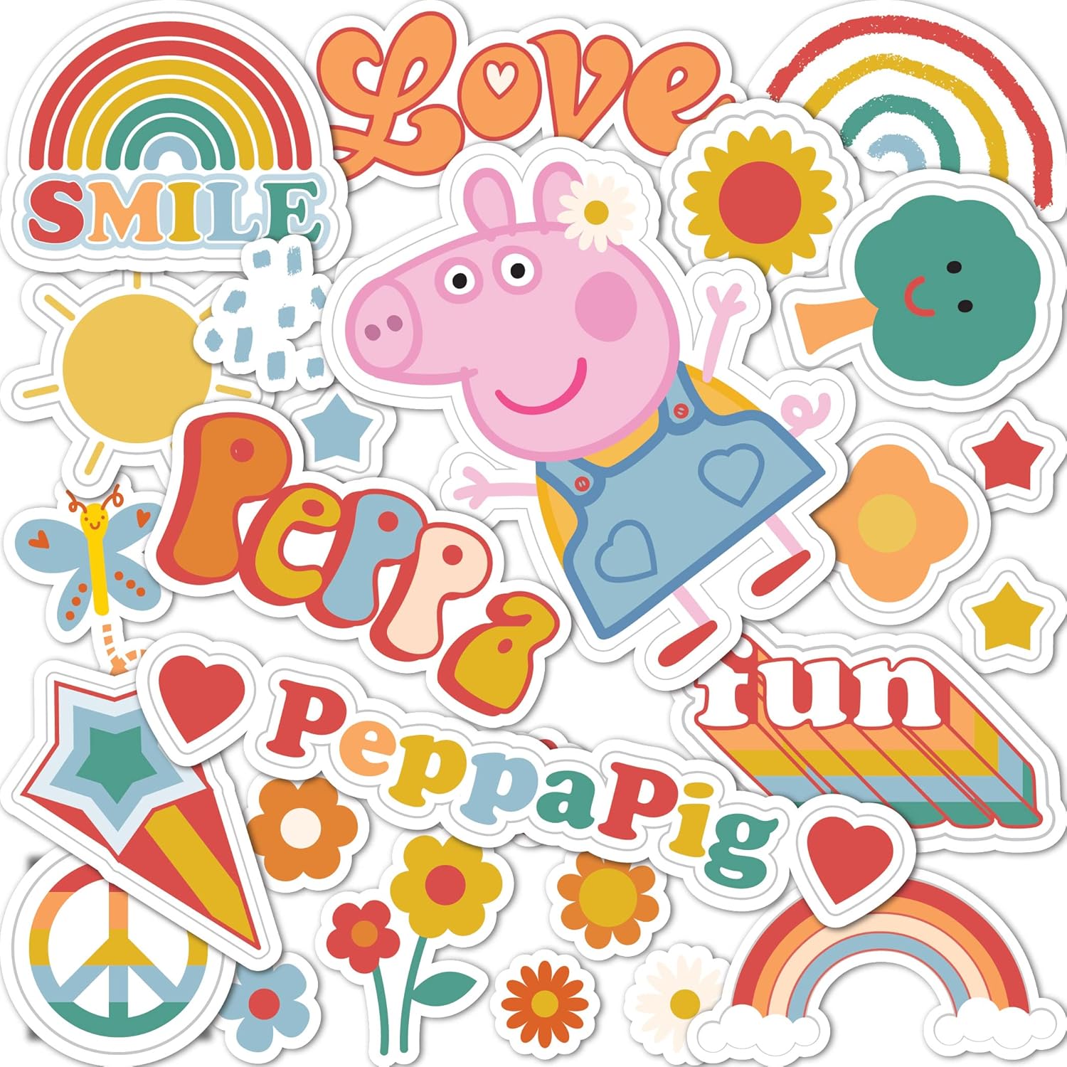 Peppa Pig Sticker - 27 Stickers Vinyl Decal Laptop Water Bottle Car ...