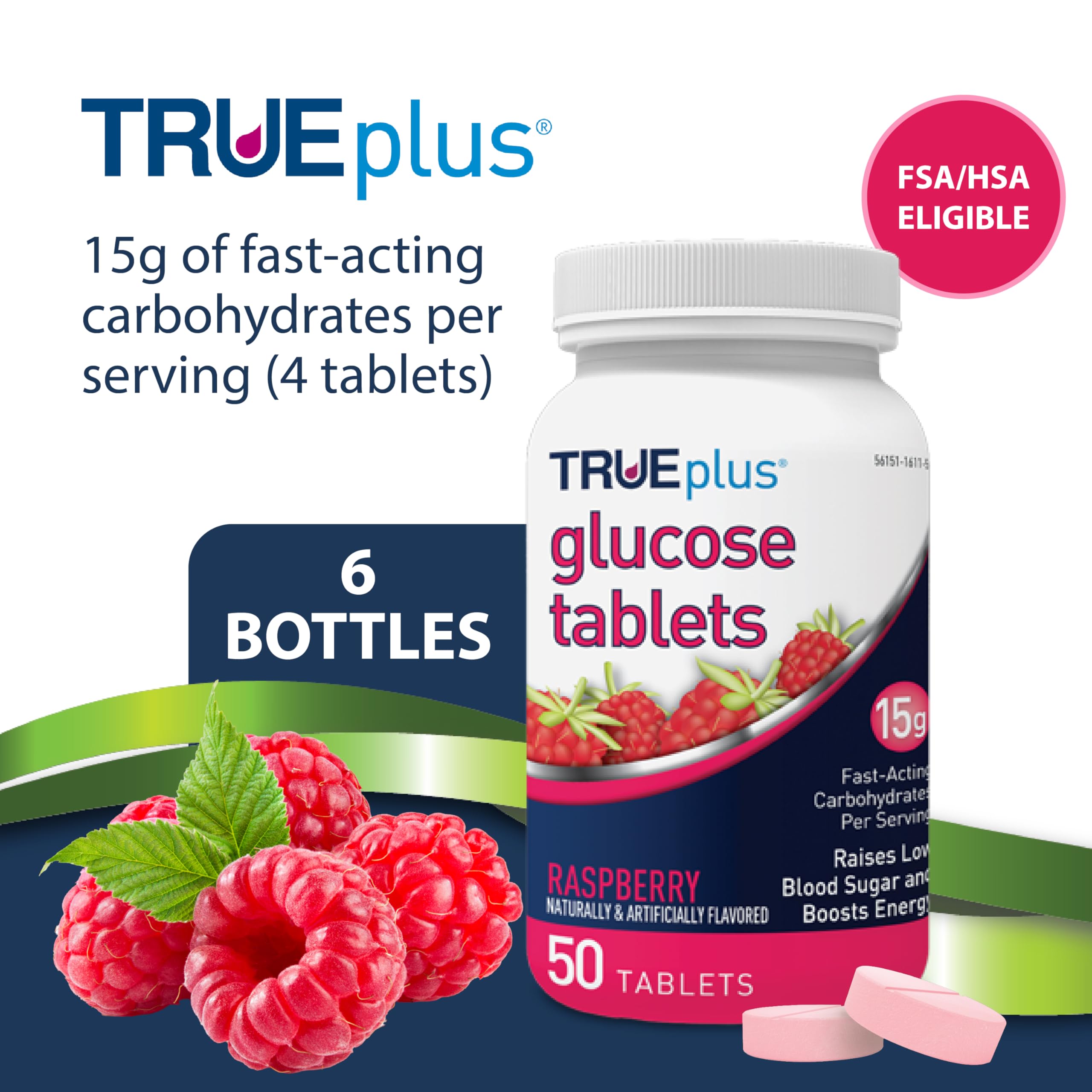 Snapklik.com : Glucose Tablets, Chewable, Raspberry Flavor, 15g Fast ...