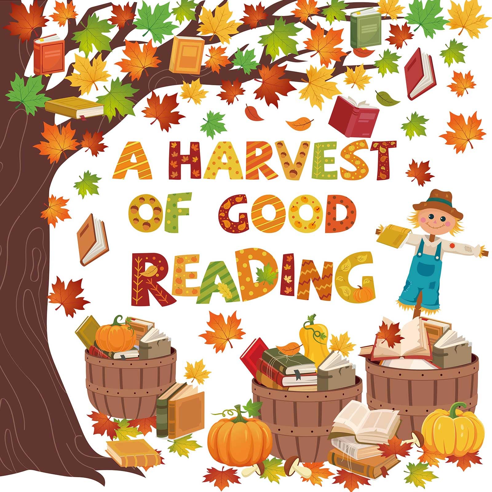 Snapklik.com : Fall Reading Bulletin Boards Book Tree Classroom ...