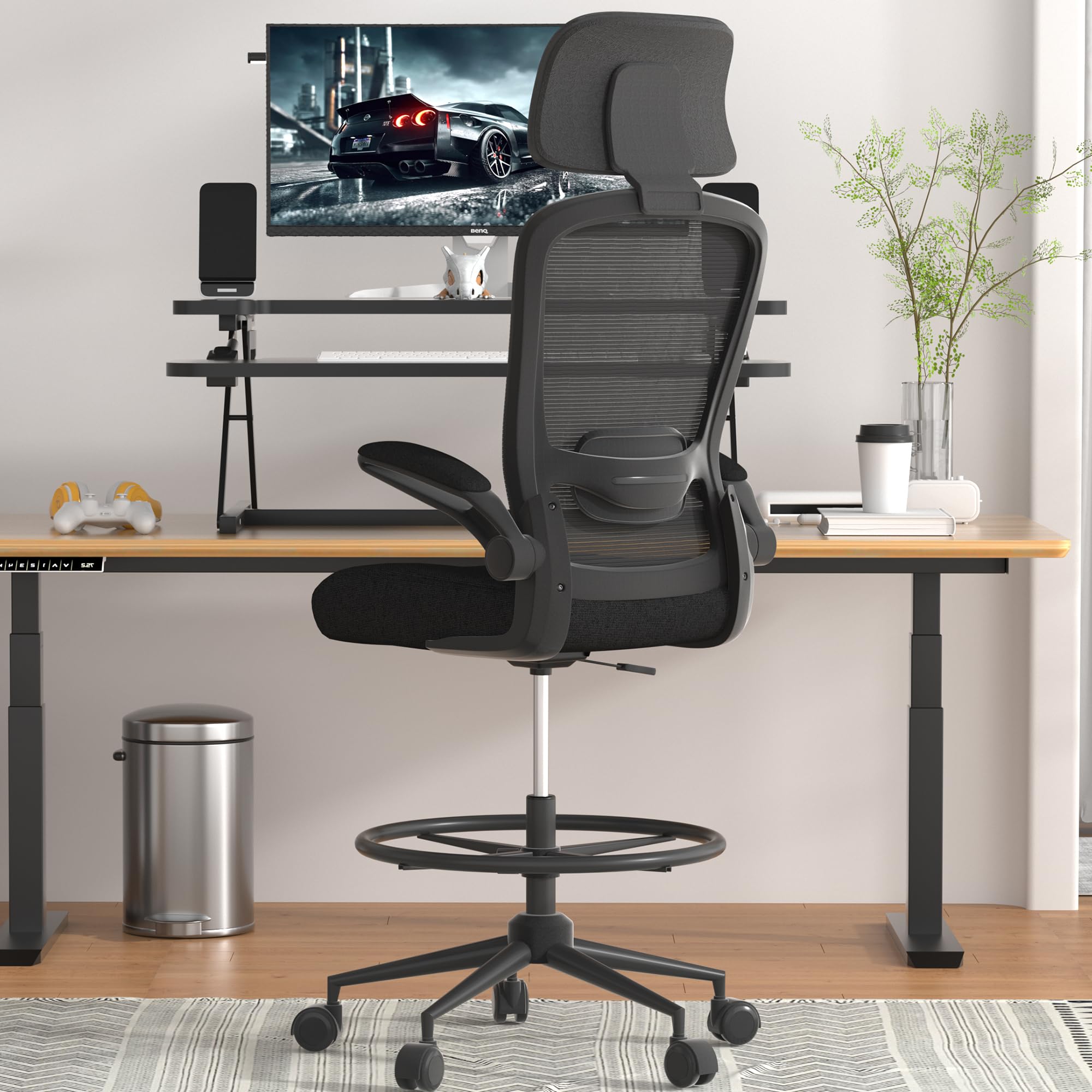 Snapklik.com : Mimoglad Drafting Chair, Tall Office Chair