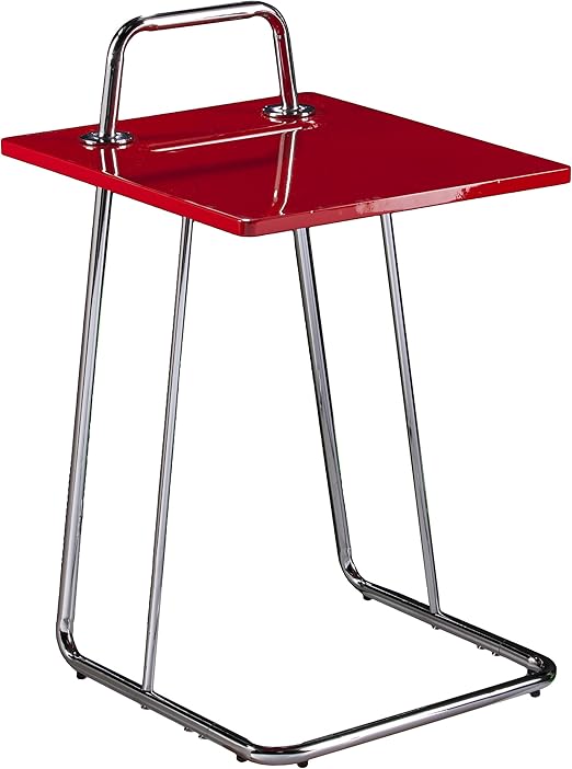 Amazon.com: Furniture HotSpot - C Sofa Side Table/Snack Table– Red w ...