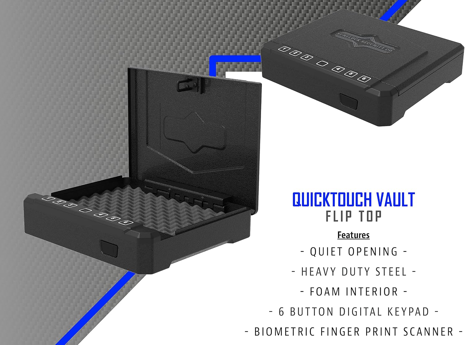 Amazon.com: QuickTouch Flip Top Vault Digital + Bio : Health & Household