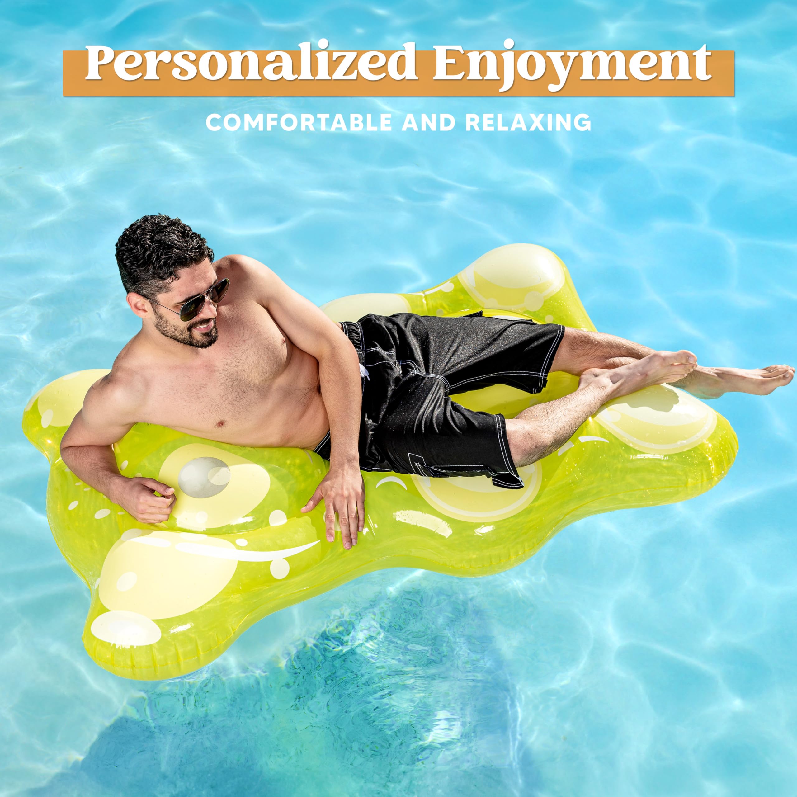 Snapklik.com : SLOOSH 60" Inflatable Gummy Bear Pool Floats - Fun ...