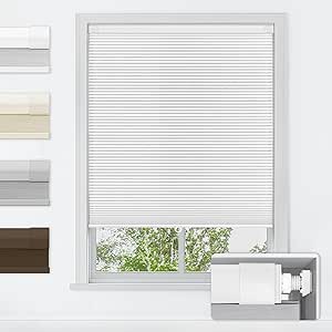 Amazon.com: LazBlinds No Tools No Drill Cordless Cellular Shades ...