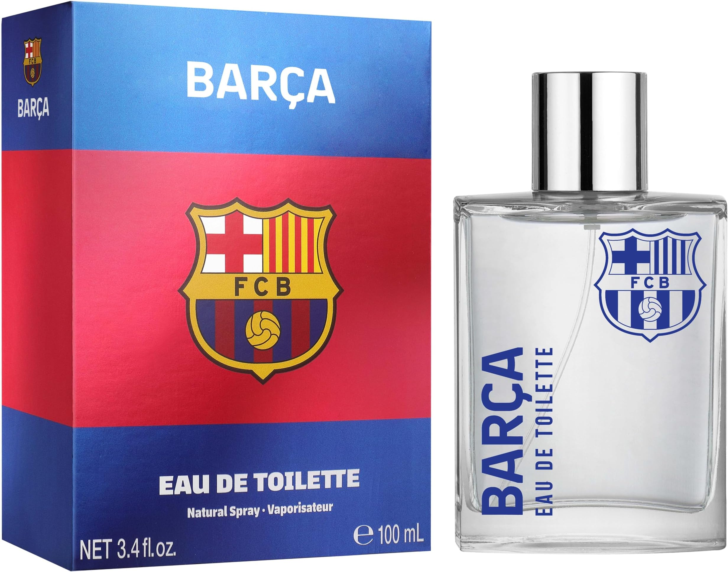 Amazon.com : FC Barcelona Messi for Men Eau de Toilette Spray, 3.4 ...