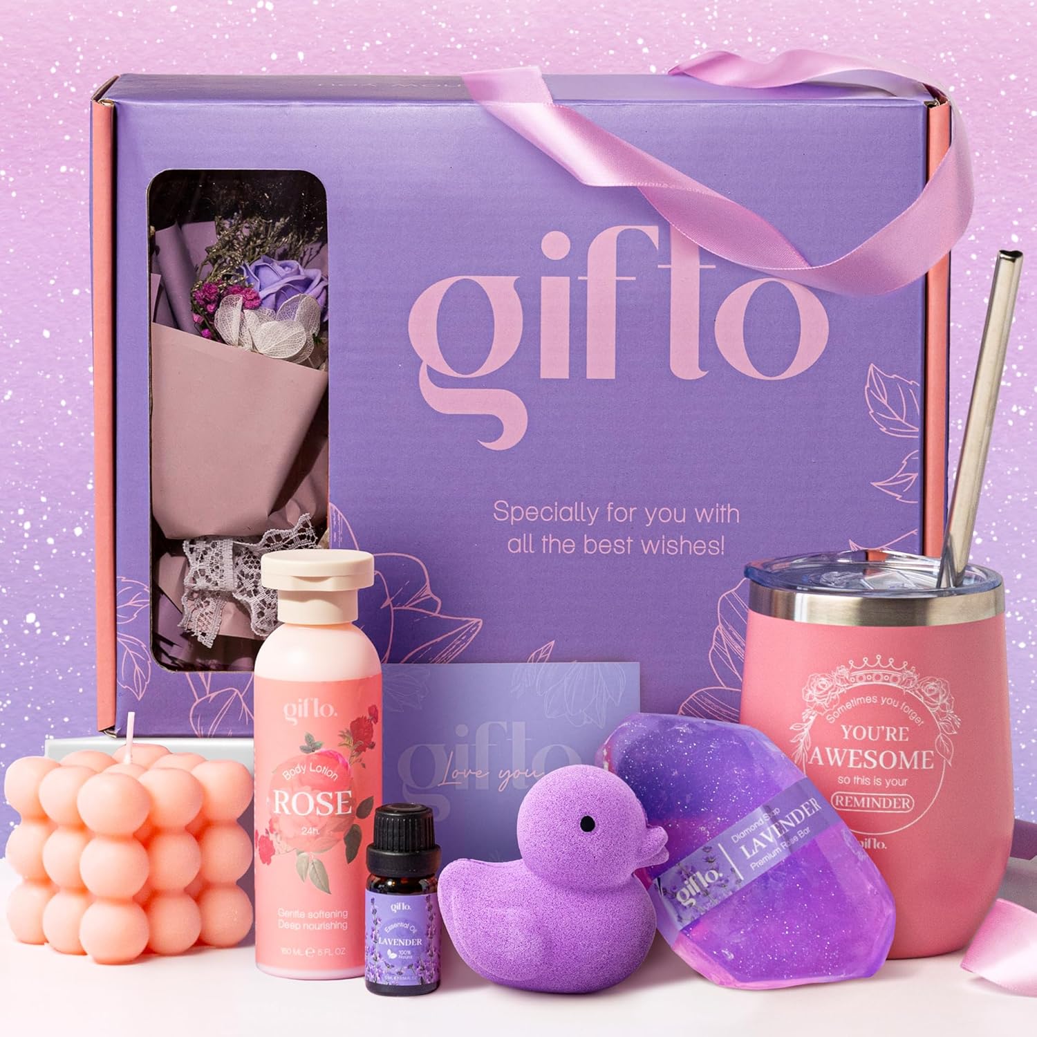 Amazon.com: Birthday Gifts for Women, 12 Pampering Items, Aesthetic ...