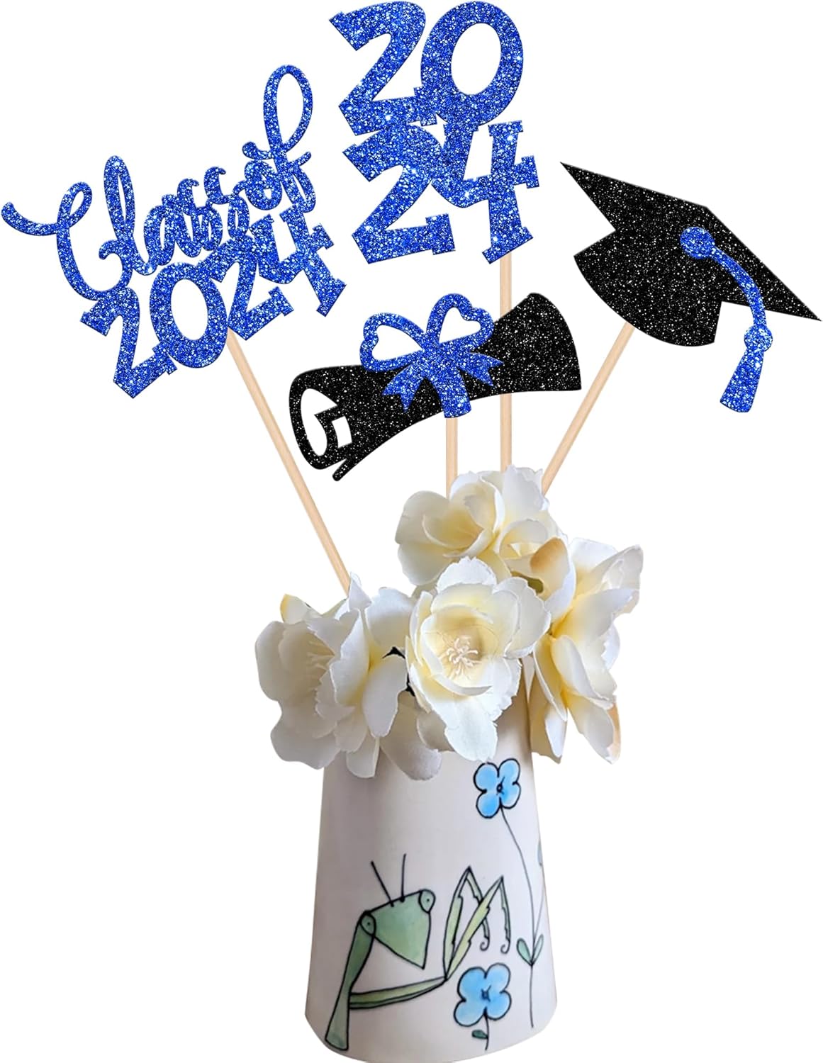 Amazon.com: 12 PCS Double Sided Glitter Class of 2024 Graduation Party ...