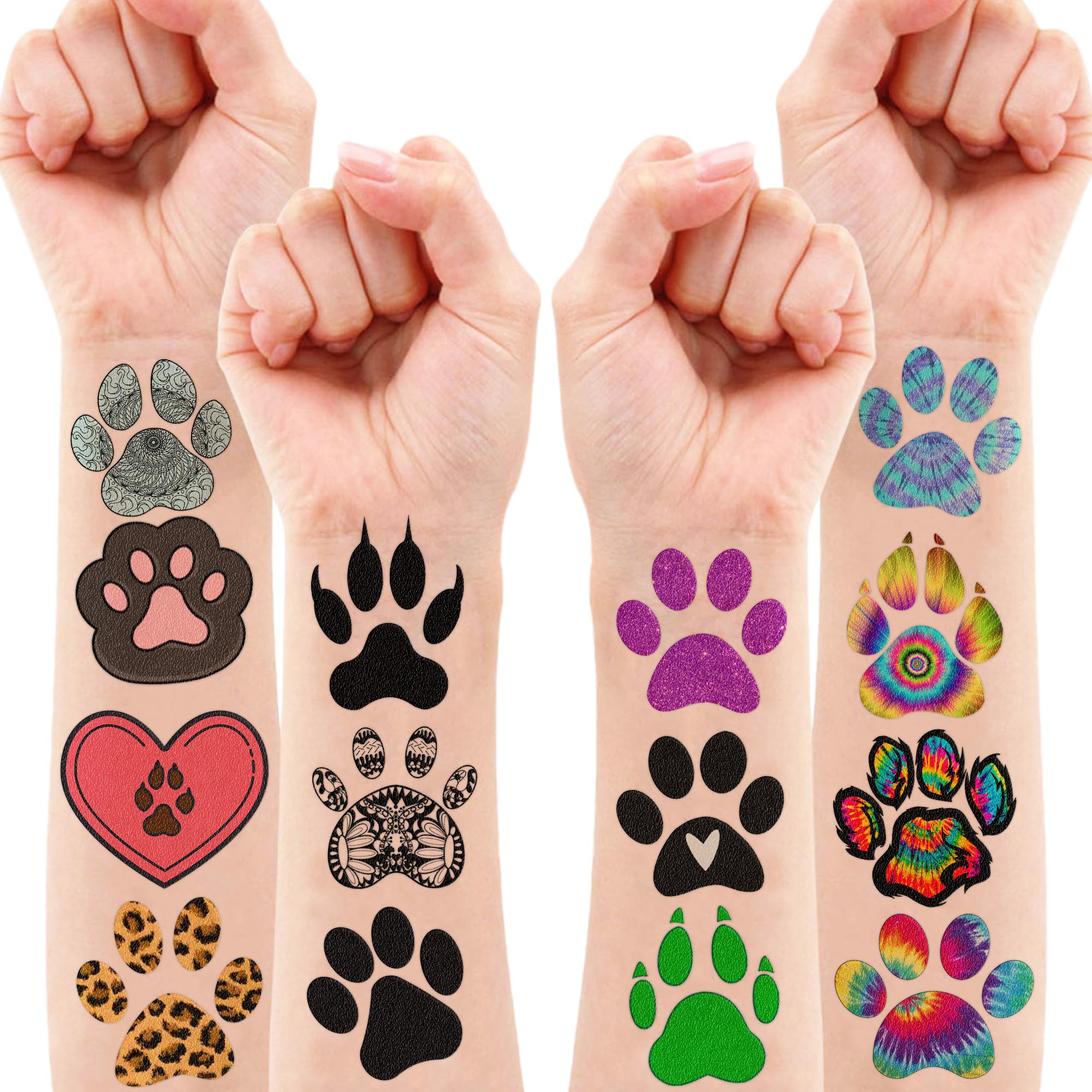 Paw Print Fake Tattoos Amazon.com : Harloon 20 Sheets 300 Pcs Paw