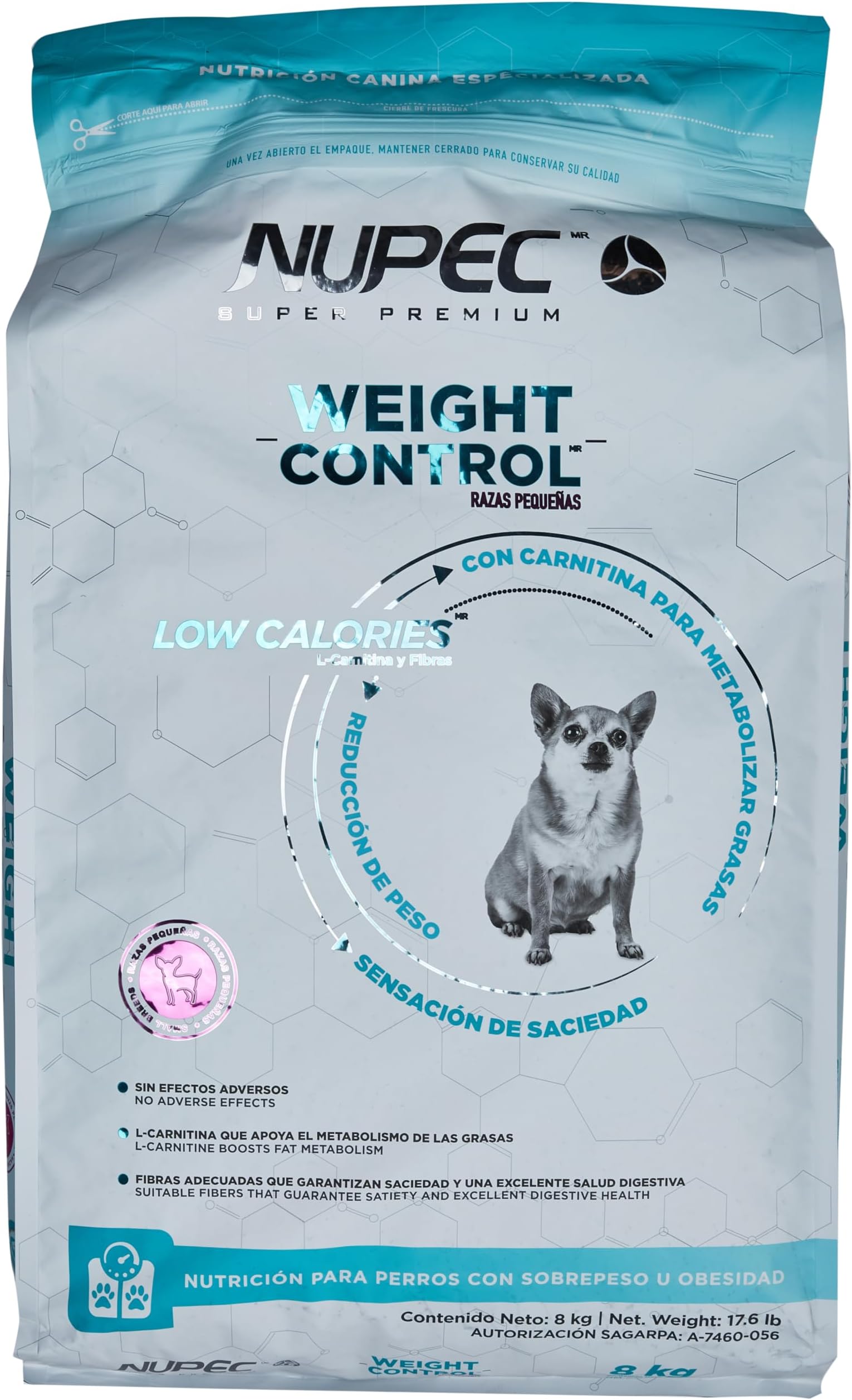 Nupec Alimento Seco para Perro Raza Pequeña Senior, 8 kg, 1 Pack ...