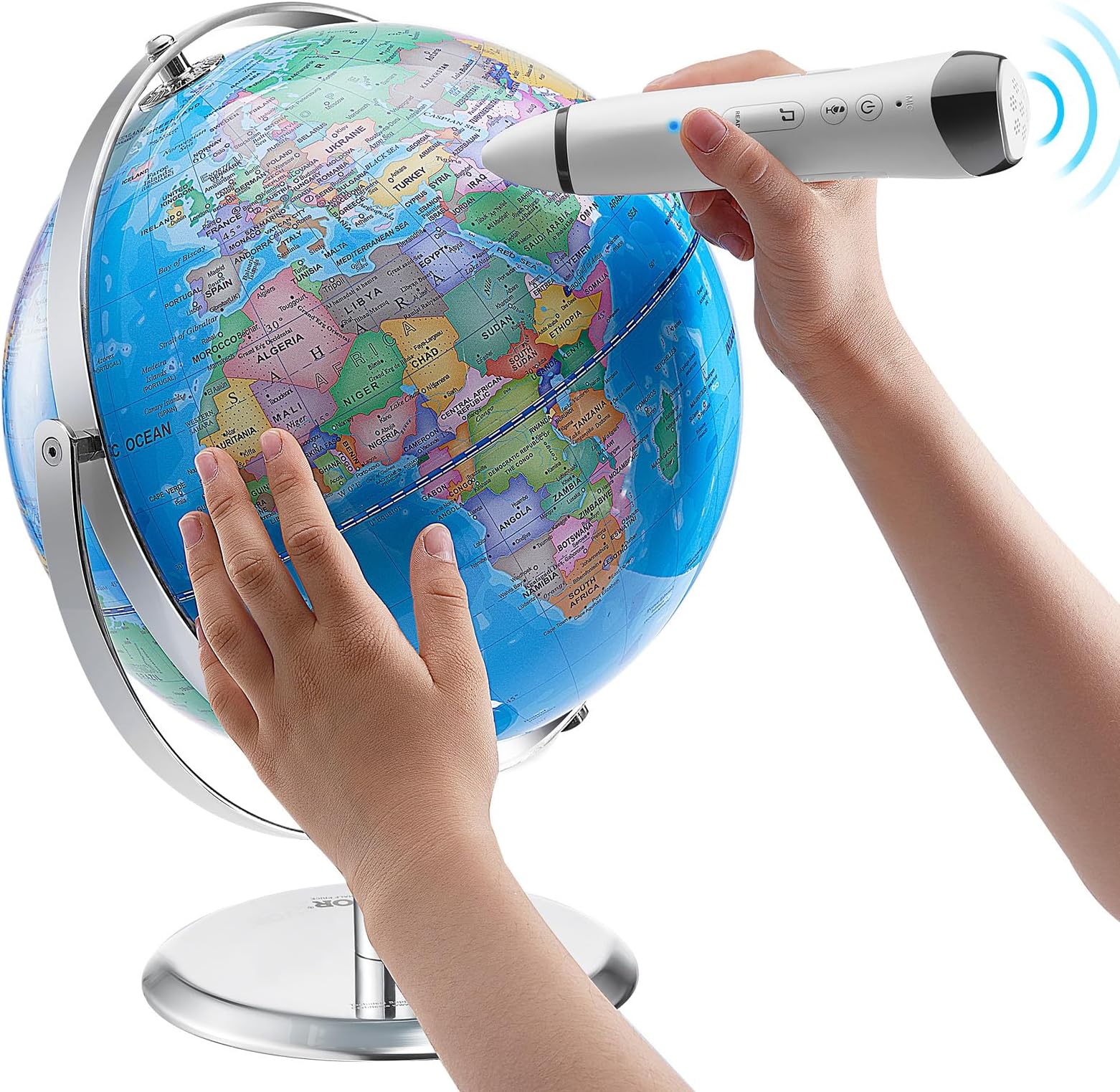 Amazon.com: VEVOR Talking World Globe, 9 in/228.6 mm, Interactive Globe ...