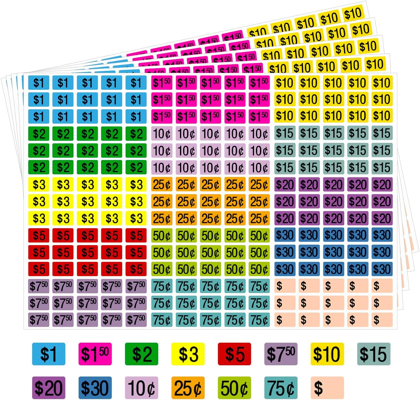 Amazon.com: 4500 Pcs Garage Sale Stickers, Yard Sale Price Tags ...