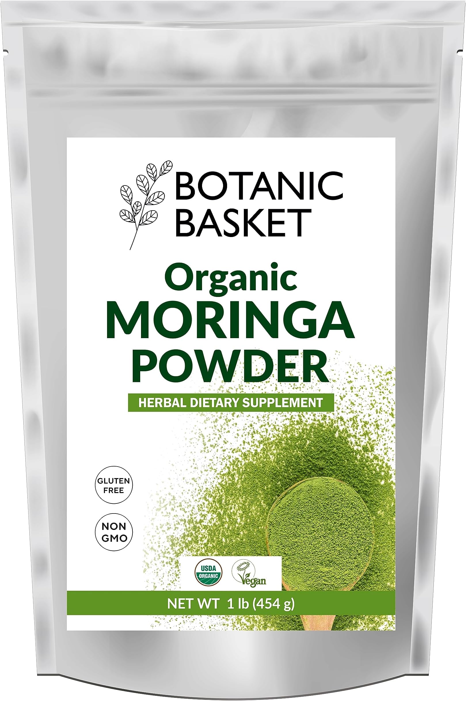 Amazon.com: Botanic Basket Organic Moringa Powder - 1 lb (16 oz ...