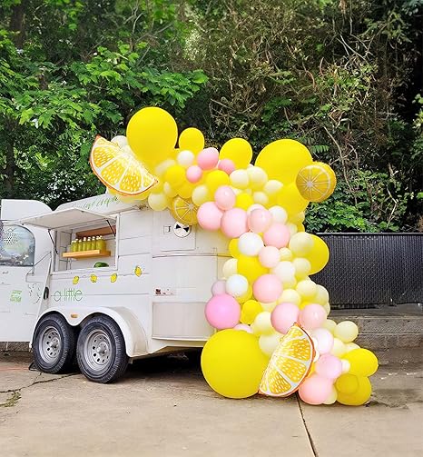 Amazon.com: Pastel Yellow Balloon Garland Kit 130Pcs Lemon balloon arch ...