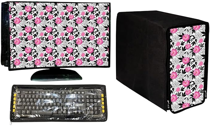 Wacky Computer Cover 3 in 1 DustProof Printed Combo for 18 Inch Desktop ...