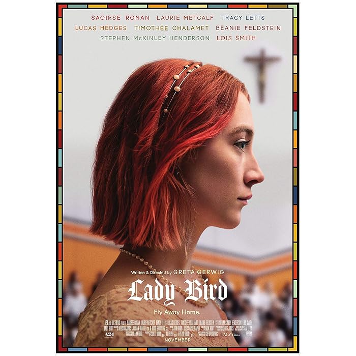 Buy Inked and Screened Lady Bird Movie Poster Saoirse Ronan, Timothée ...
