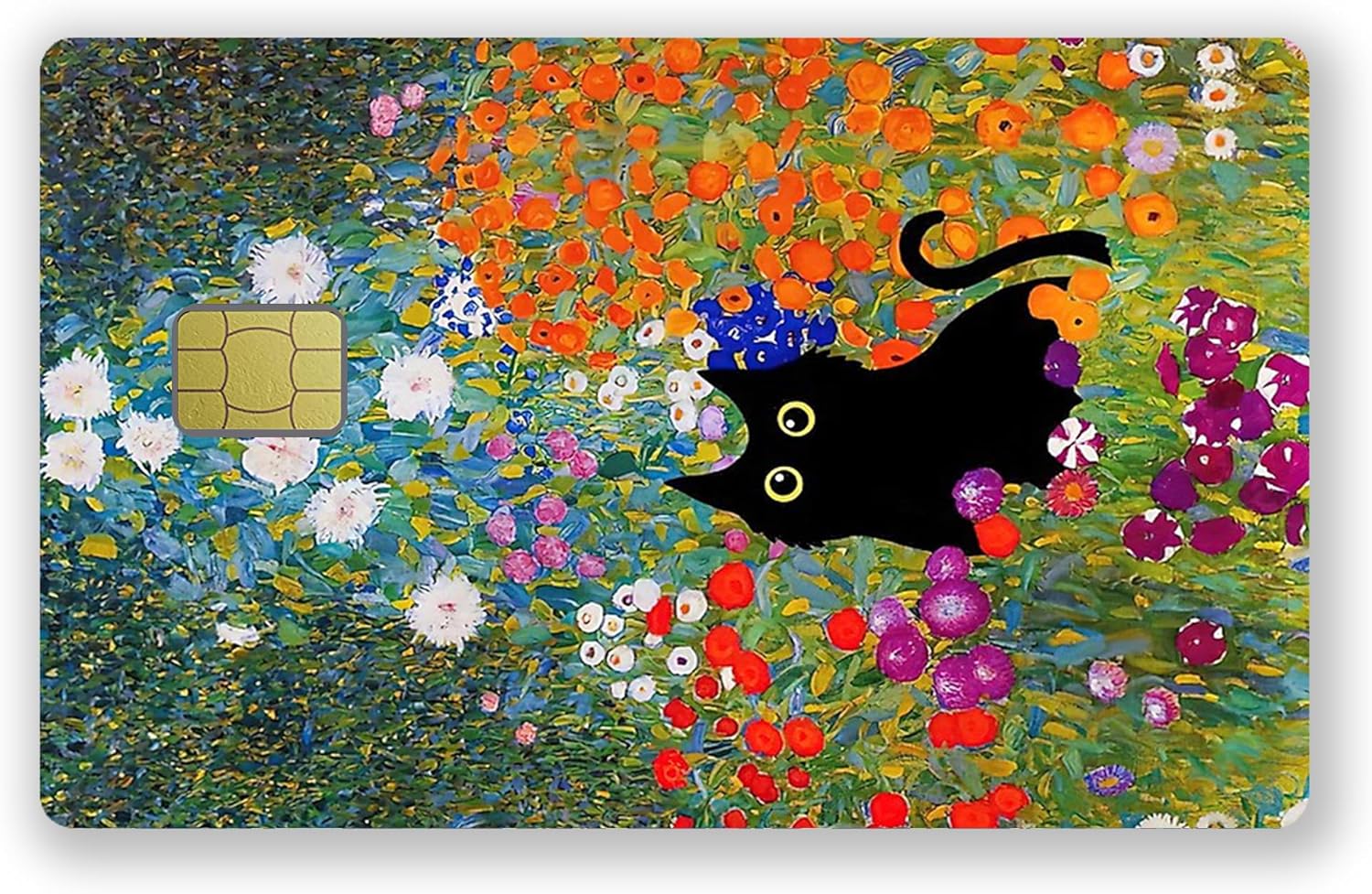 Amazon.com: Garden Black Cat Credit Card Stickers Skin No Bubble Slim ...