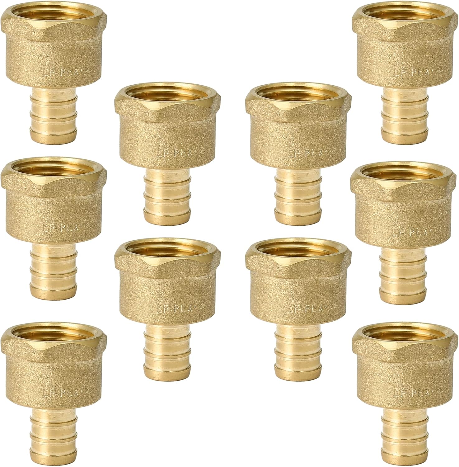 Amazon.com: 10-Pack HeSun PEX Fittings, 1/2" PEX x 1/2" Female NPT, 1/2 ...