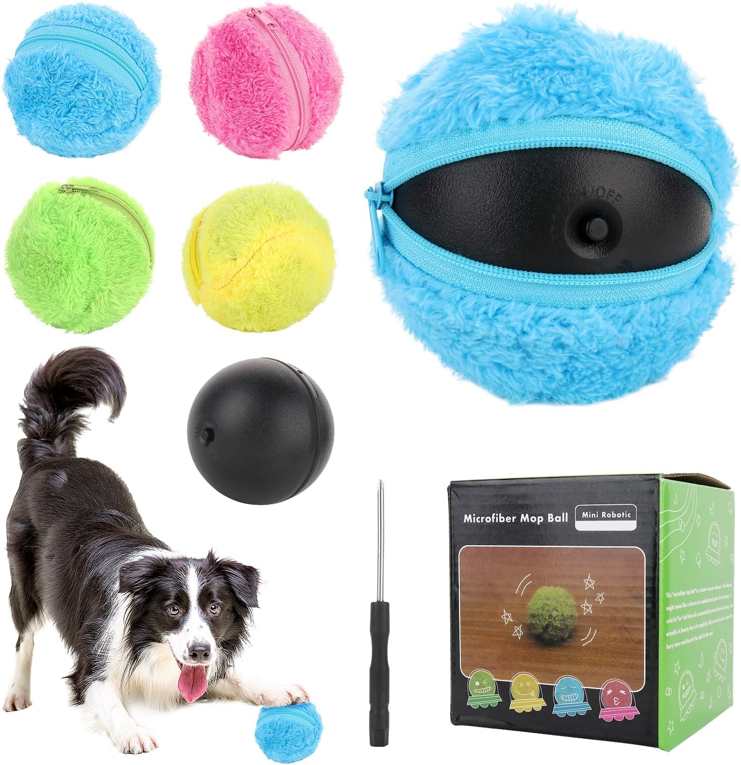 Lotvic Dog Magic Roller Ball, Interactive Dog Toys, Automatic Dog Balls ...