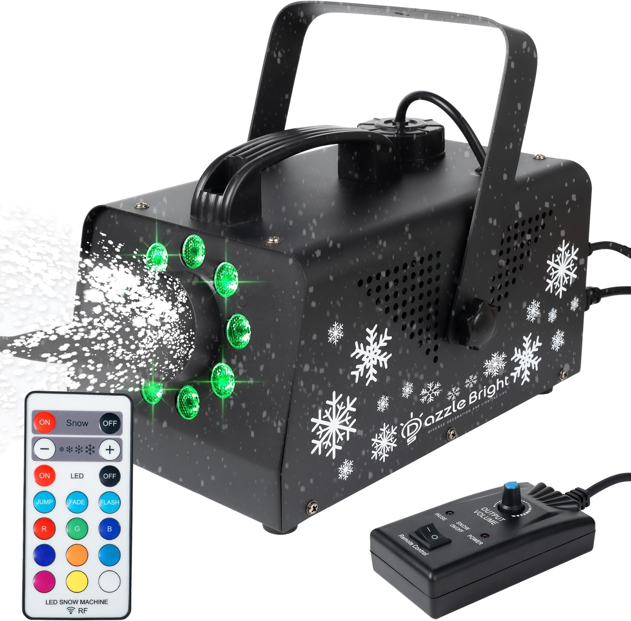 Amazon.com: 1500W Snow Machine Snowflake Maker - Artificial Fake Snow ...