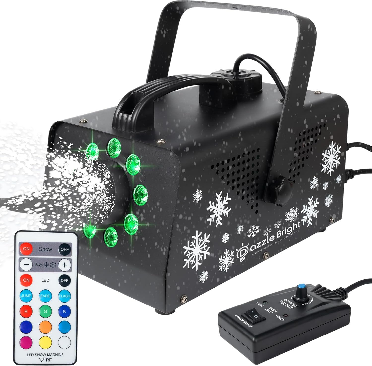 Amazon.com: Dazzle Bright 900W Snow Maker Machine Snowflake Making ...