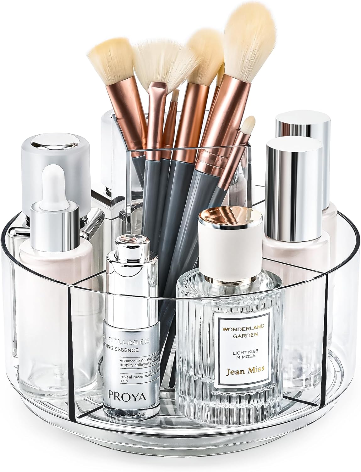 Amazon.com: GORET Rotating Makeup Organizer, 360° Clear Spinning Makeup ...