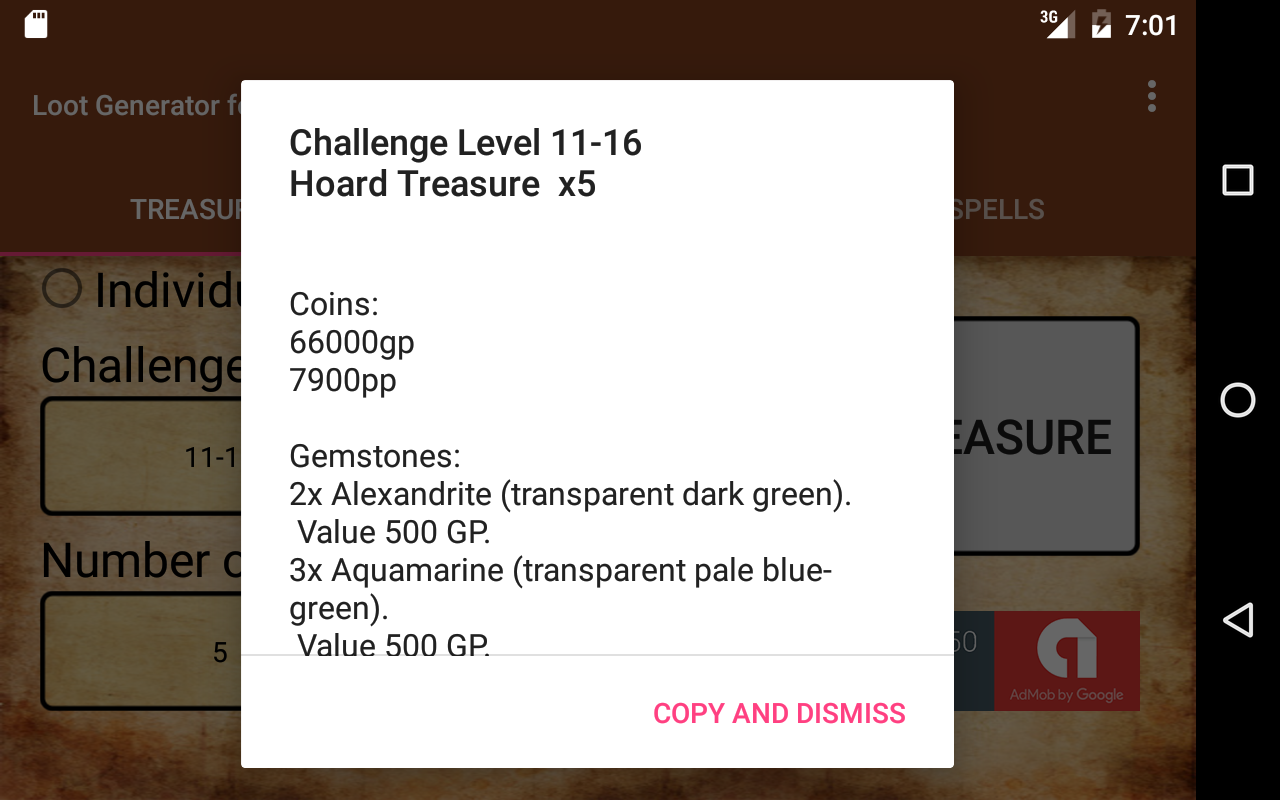 Loot Generator for D&D 5E:www.amazon.com:Appstore for Android